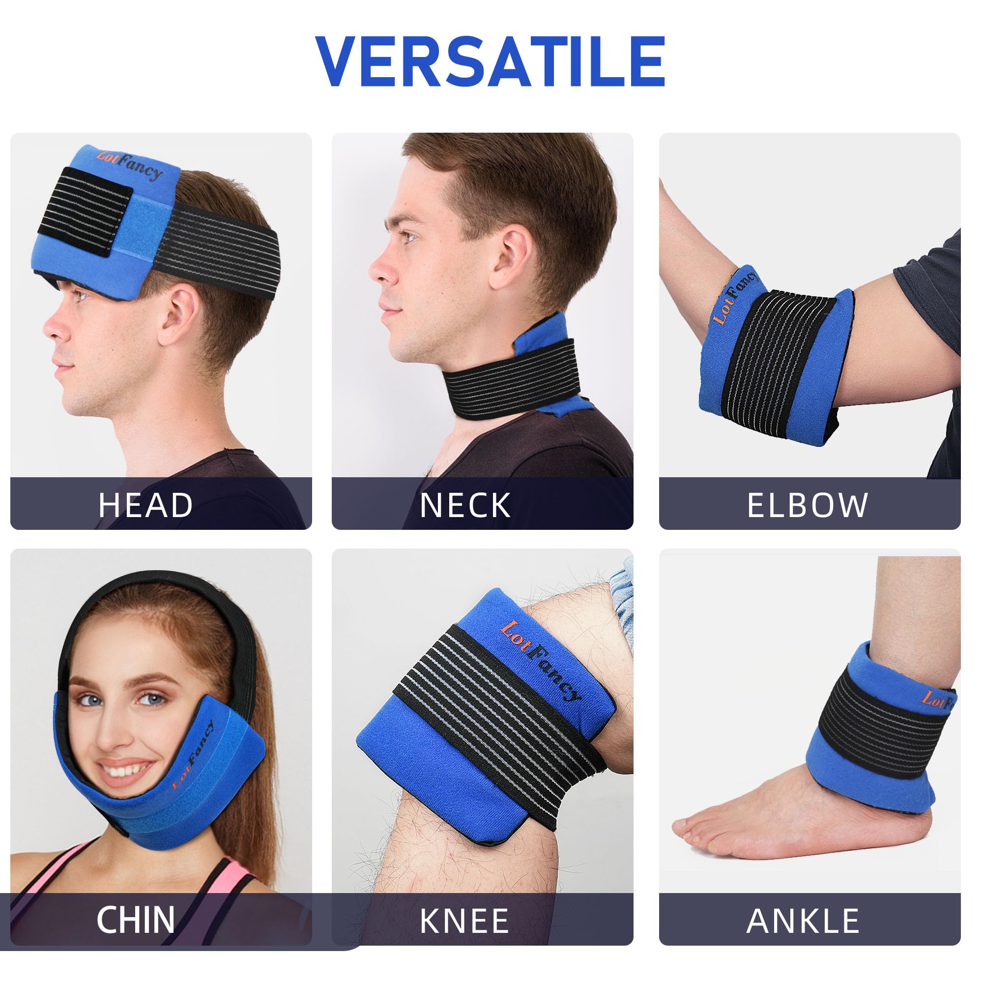 Snapklik.com : Ice Packs For Injuries Reusable, 2 Gel Packs Wrap For ...