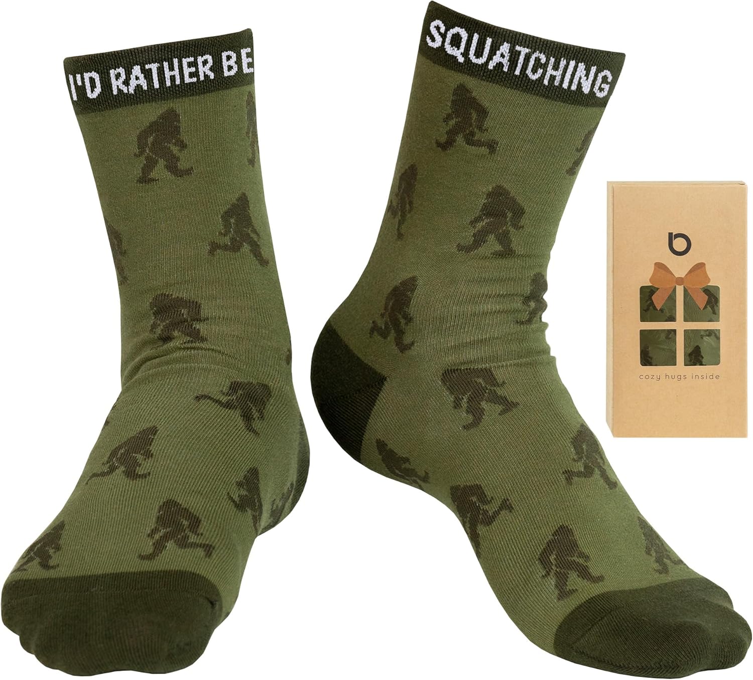 Amazon.com: BOYESE Funny Bigfoot Sasquatch Socks for Men, Bigfoot Gifts ...