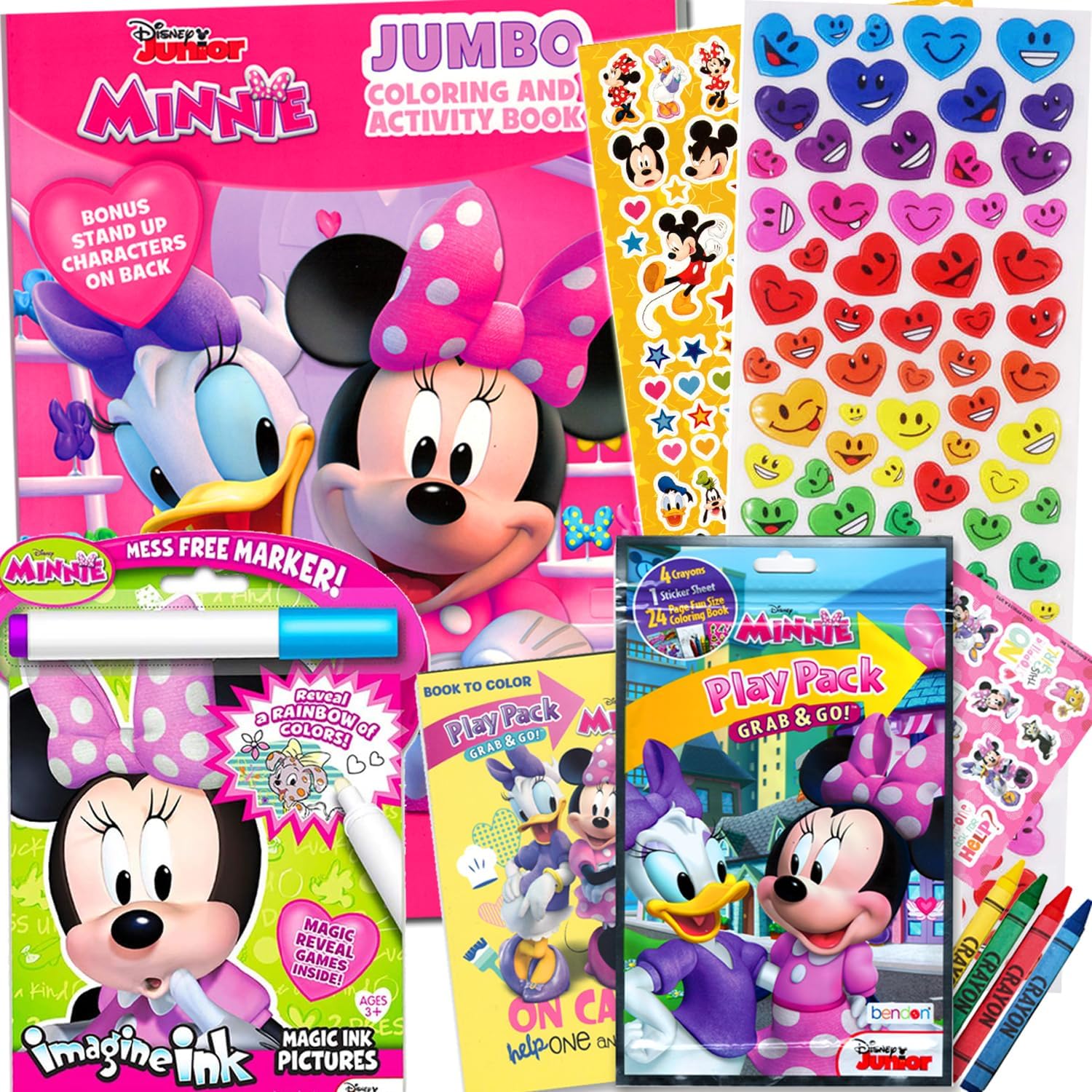 Amazon.com: Disney Minnie Mouse Coloring and Activity Book Bundle with ...