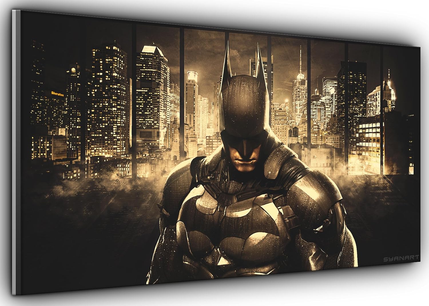 Gotham's Protector Batman Dark Knight Panoramic Canvas Art Print ...