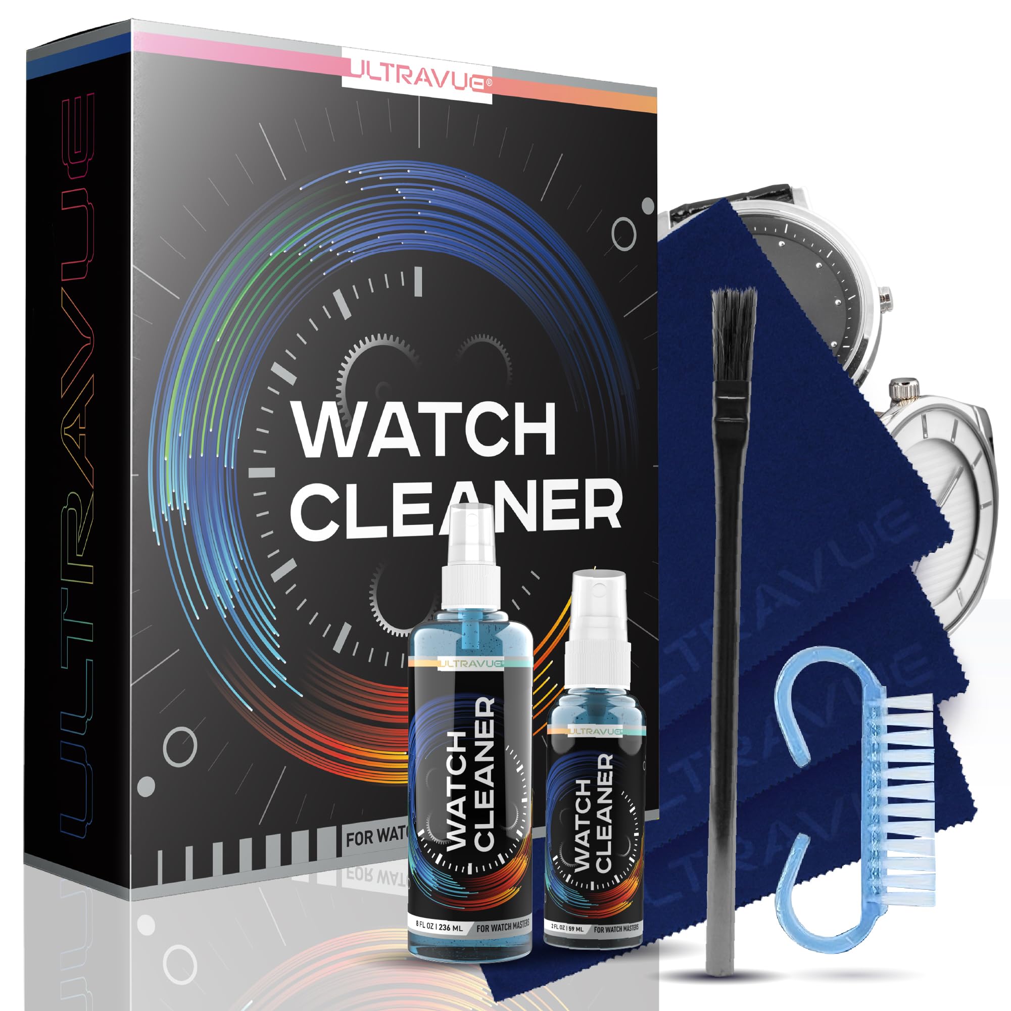 Amazon.com: ULTRAVUE Watch Cleaning Kit - Cleans All Watches and ...