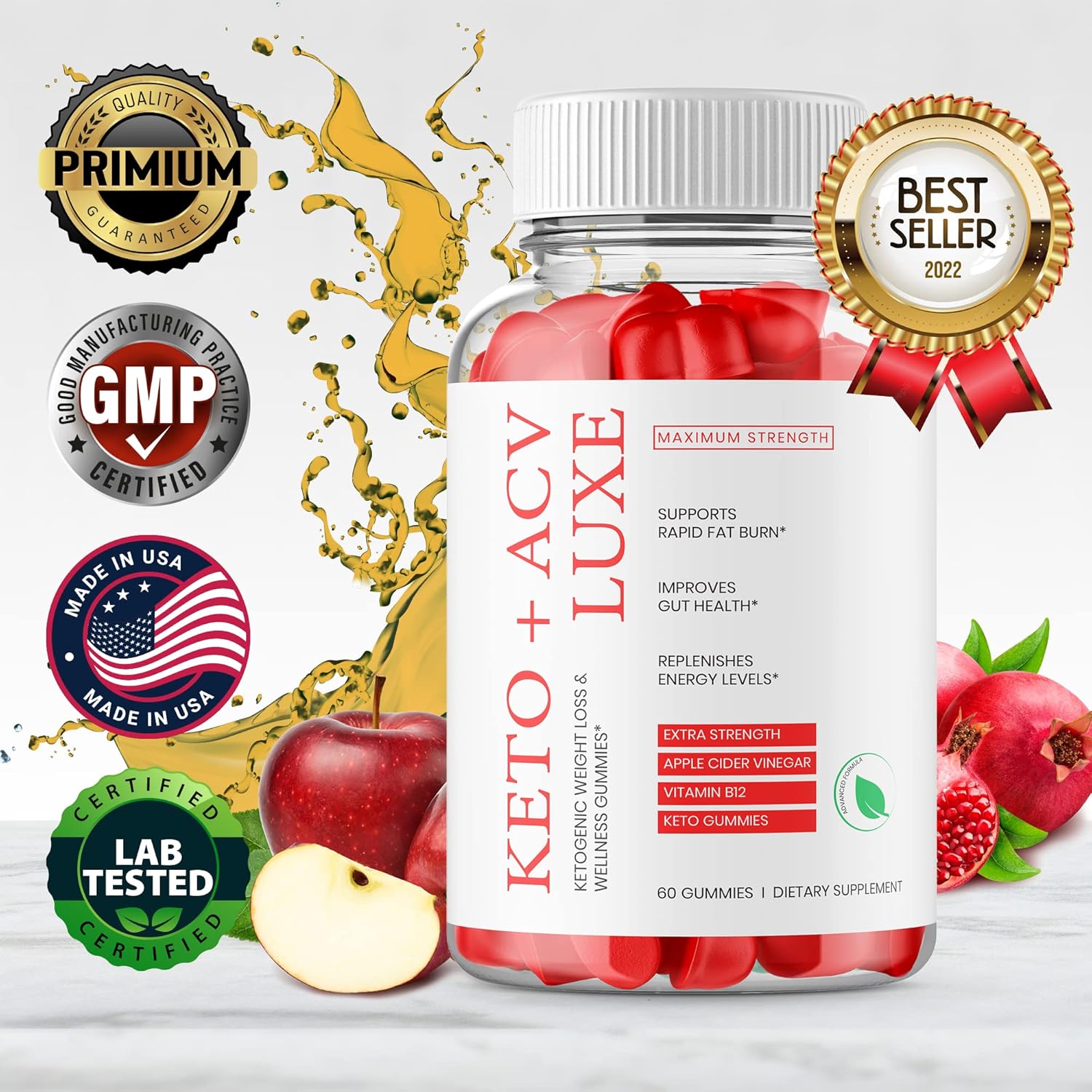 Gomitas Keto Luxe 3 unidades Fórmula oficial veganas gomitas Keto Lux gomitas Keto ACV Luxe Luxe ...