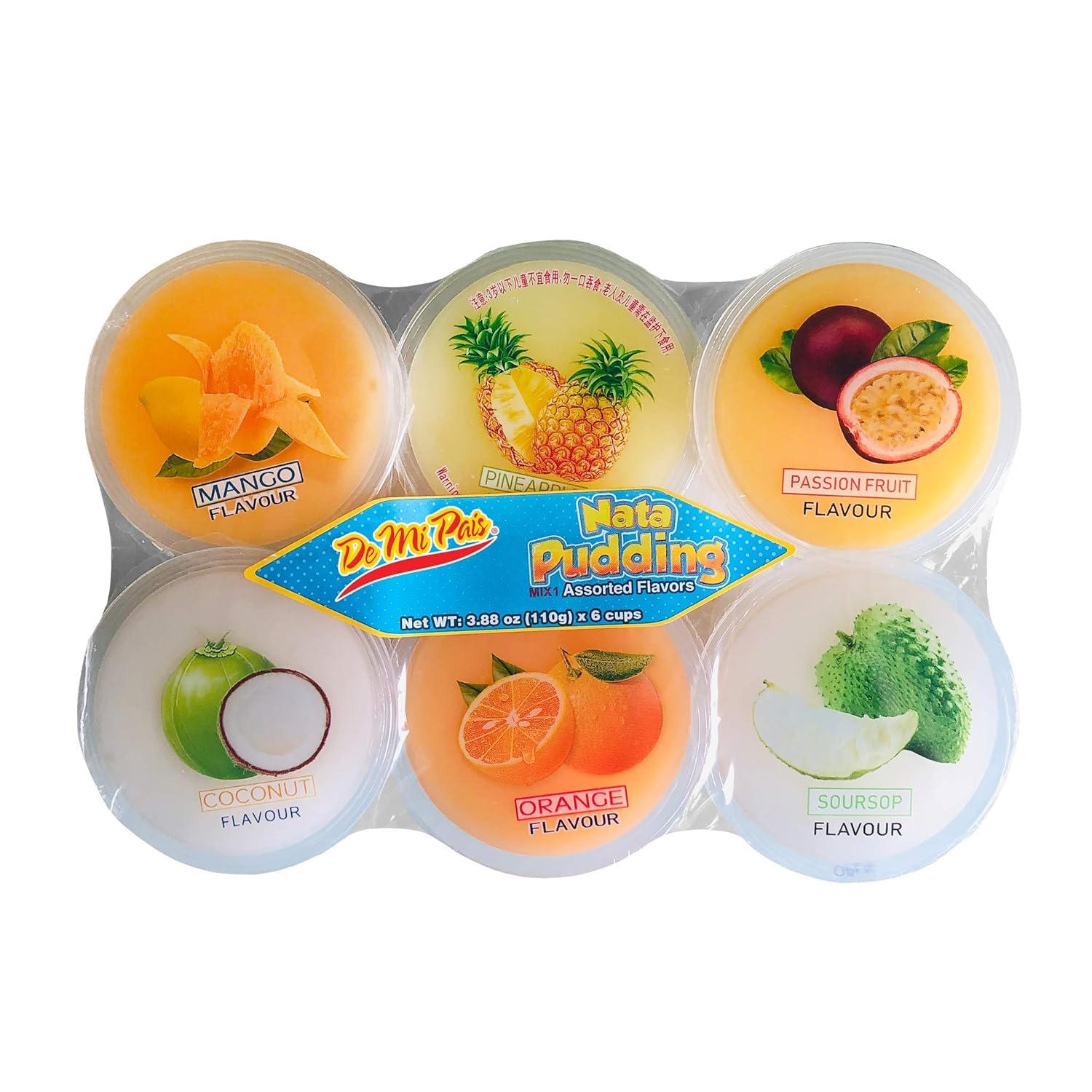 Amazon.com: De Mi Pais Nata Pudding Cups - Mix 1, Assorted Flavors ...