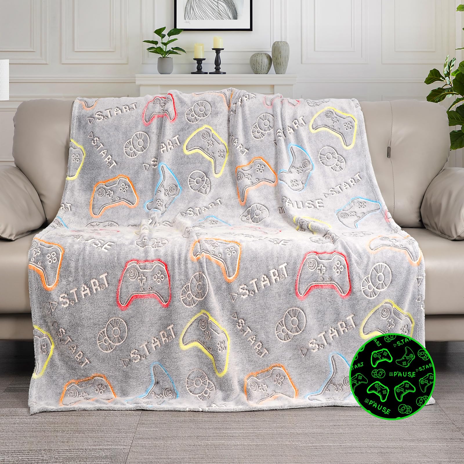 Transformers One Buy Glow In The Dark Blanket Game Controller Throw ...