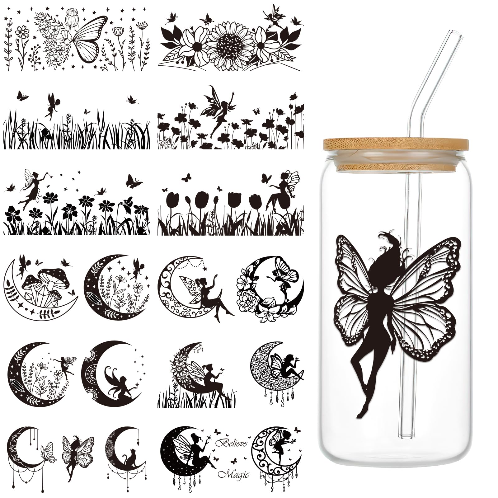 Amazon.com: Fairy UV DTF Cup Wrap - 12 Elf UV DTF Cup Wraps Transfer ...