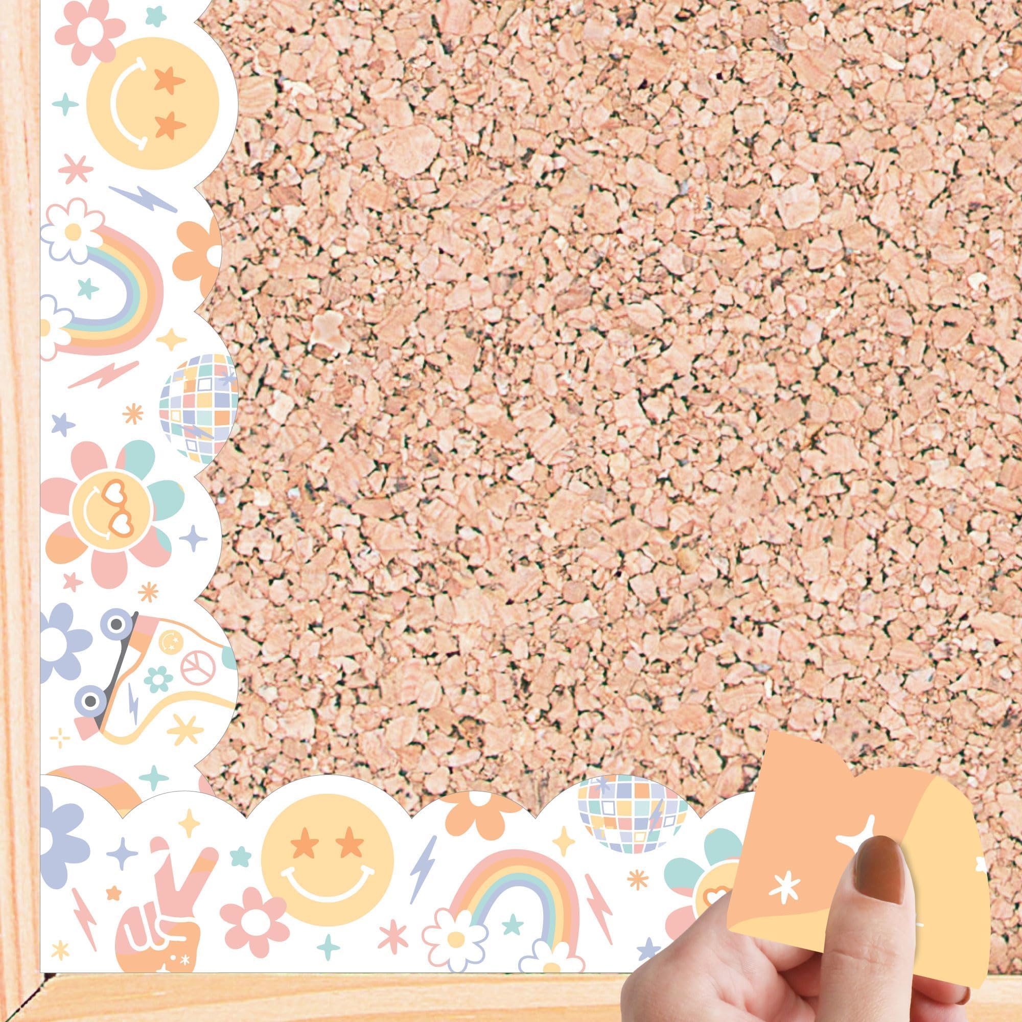 Amazon.com: Big Dot of Happiness Retro Pastel - Scalloped Classroom ...