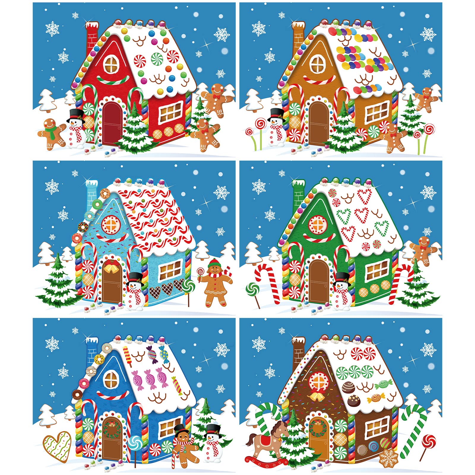 24 Pieces Make A Gingerbread House Stickers Christmas Gingerbread House ...