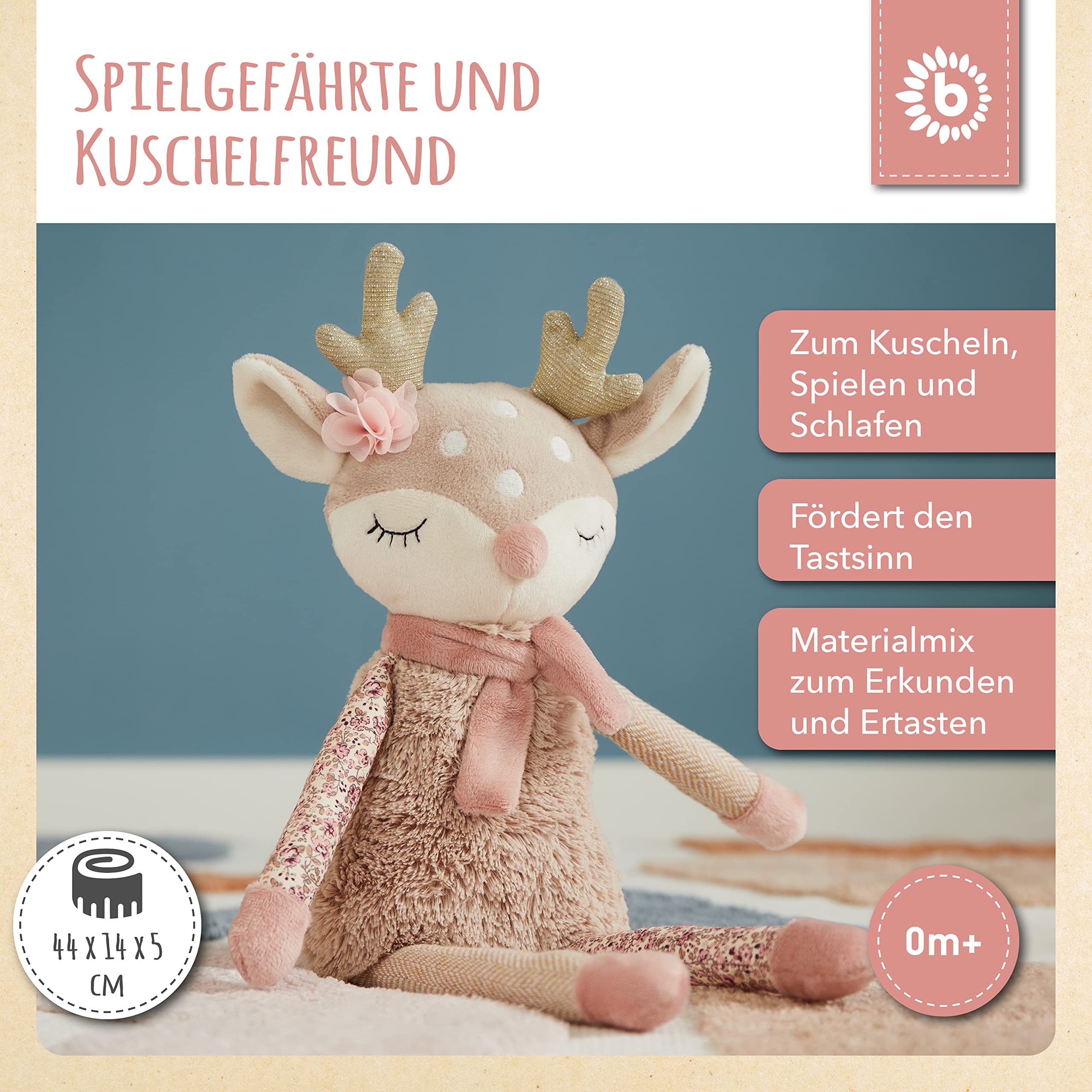 Baby Knuffel Hert Ella Bieco Baby Plush Deer Ella | 40 Cm | Plush Deer ...