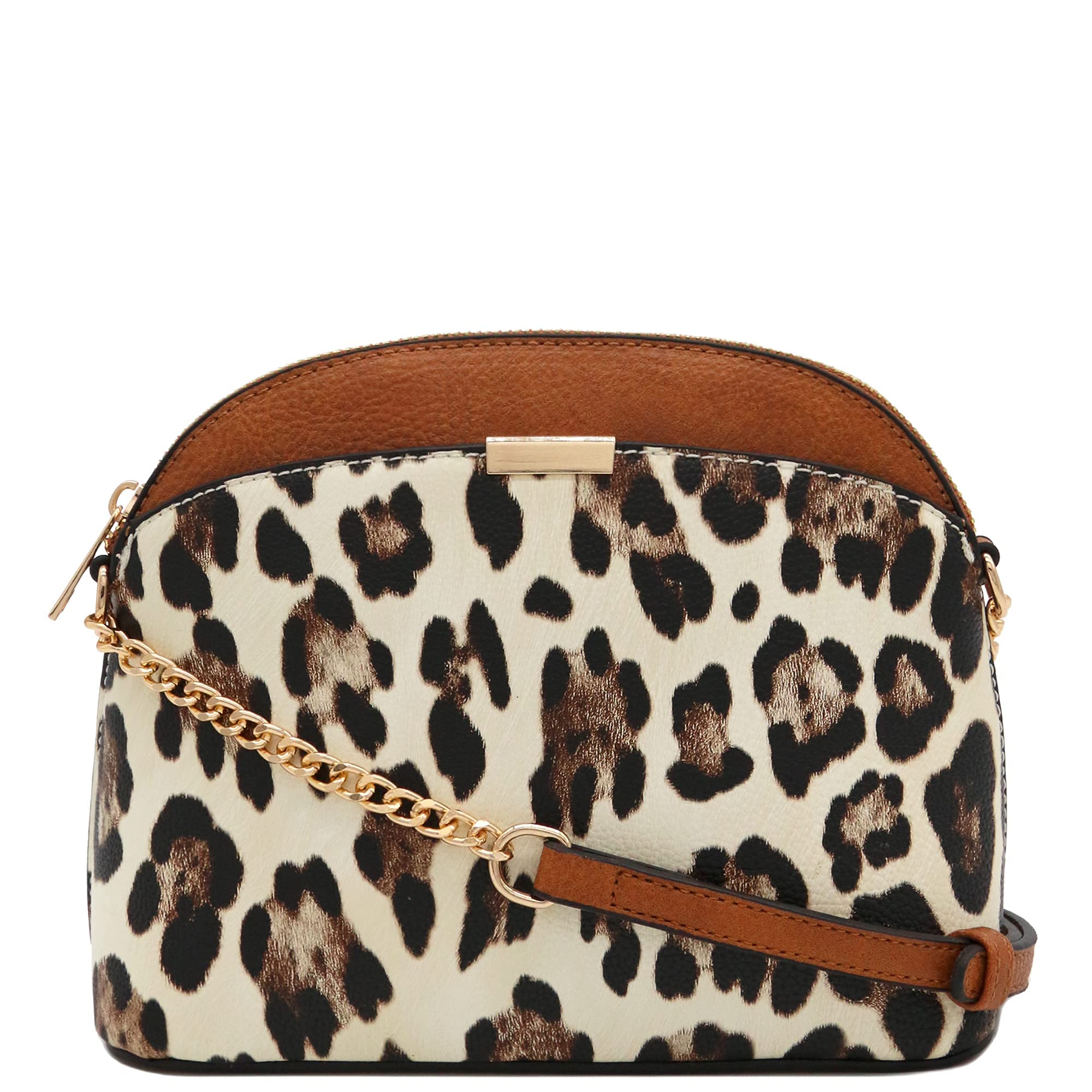 Snapklik.com : FashionPuzzle Leopard Print Small Dome Crossbody