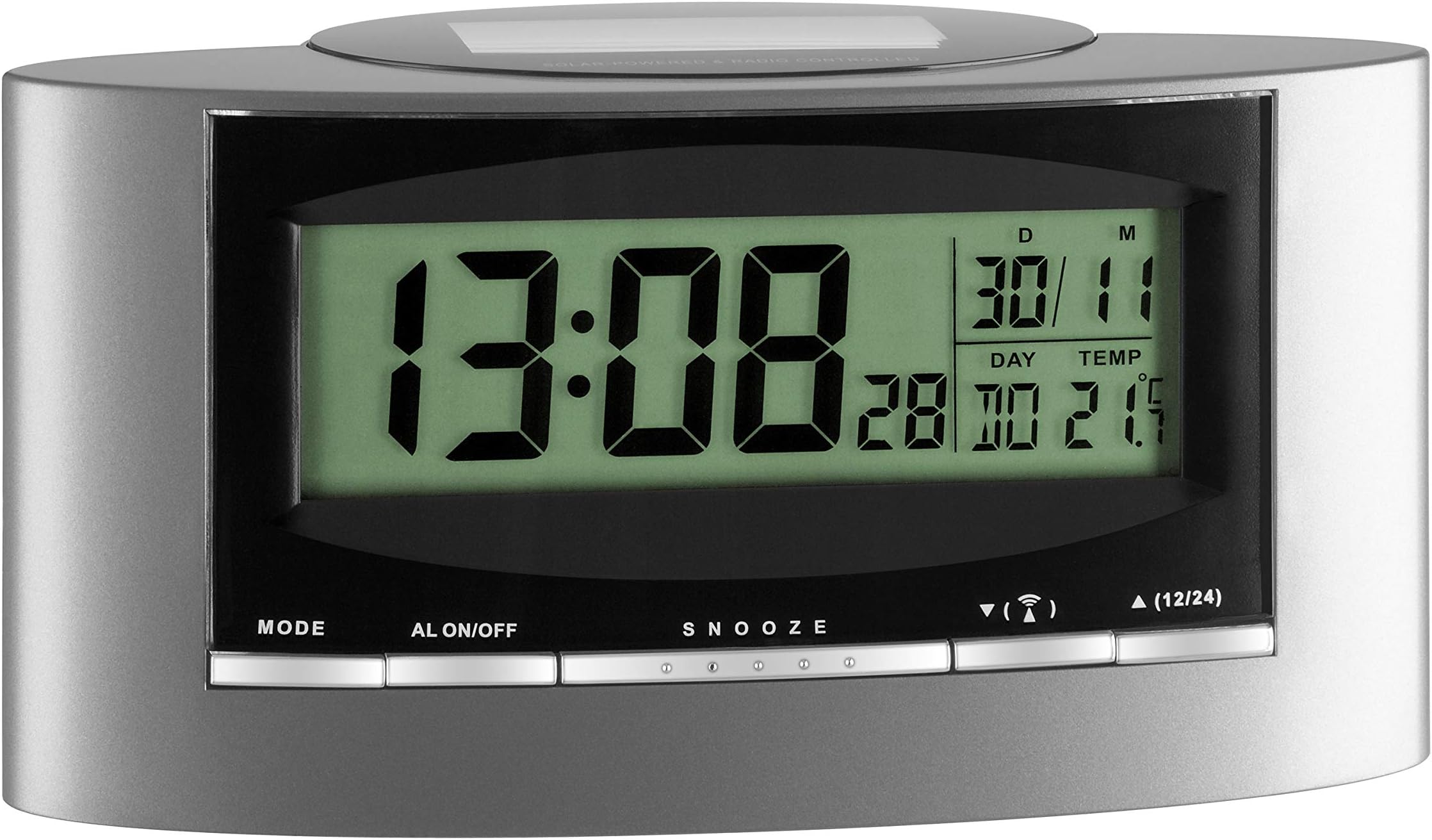 TFA 98.1071 Radio-Controlled Solar-Powered Alarm Clock : Amazon.co.uk ...
