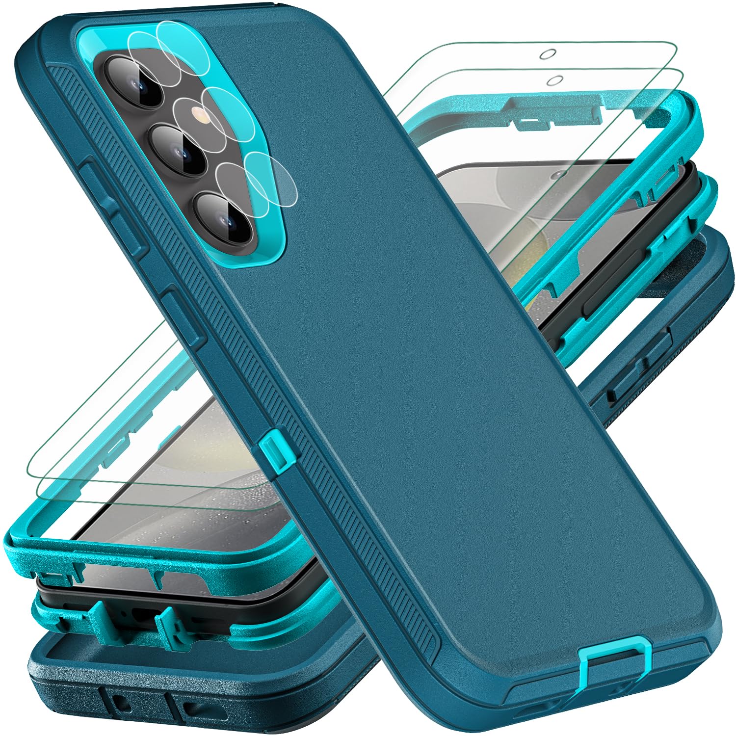 Amazon.com: YKHJKLEC for Samsung Galaxy S24 Case, with 2Pcs [Self Healing Flexible TPU Screen ...