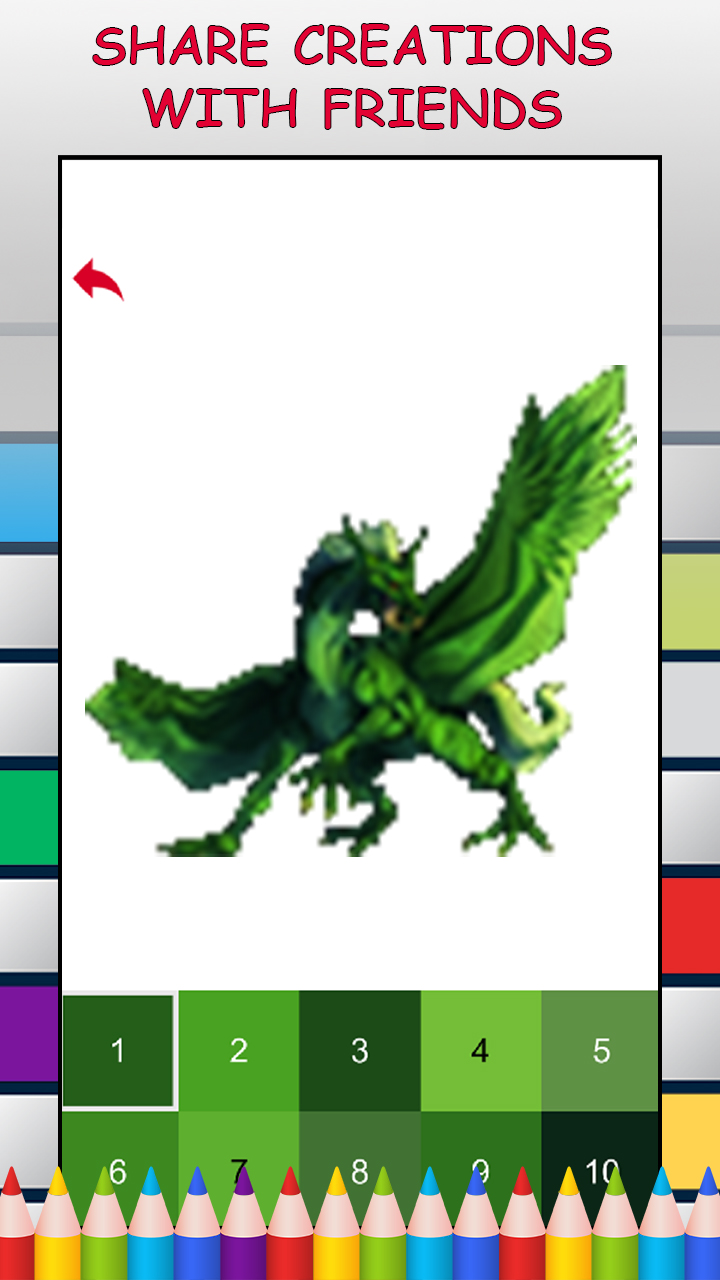 Dragons Color by Number - Free Pixel Art Game - Coloring Book Pages ...