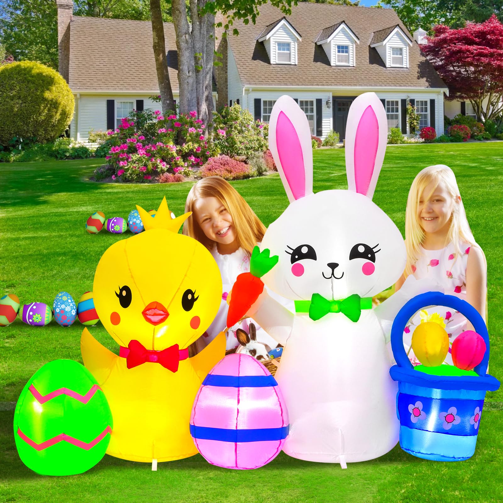 Amazon.com: WorTade 6 FT Easter Inflatables Outdoor Decorations ...