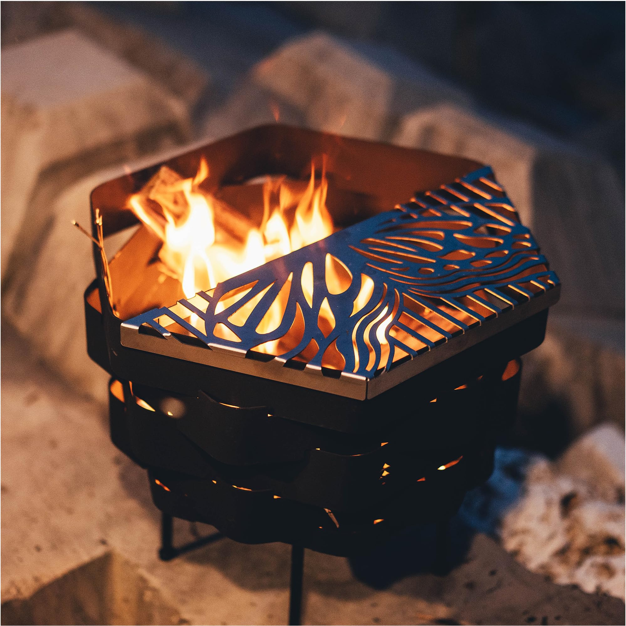 Amazon.com : 3FULGEAR Fire Pit, Halo Fire Place Outdoor Portable Wood ...