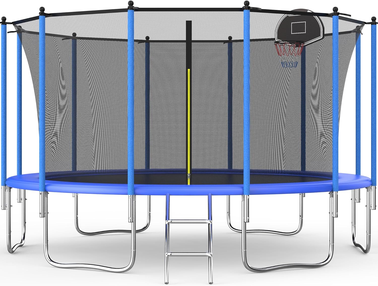 Amazon.com : UBGO 14 Ft Trampoline Inside Safety Net with Basketball ...