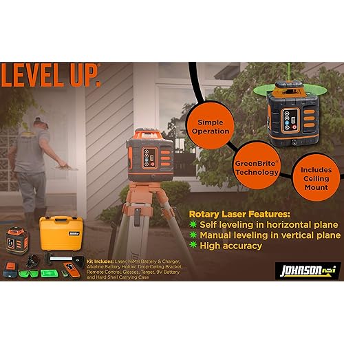 Snapklik.com : Johnson Level & Tool 40-6543 Self-Leveling Rotary Laser