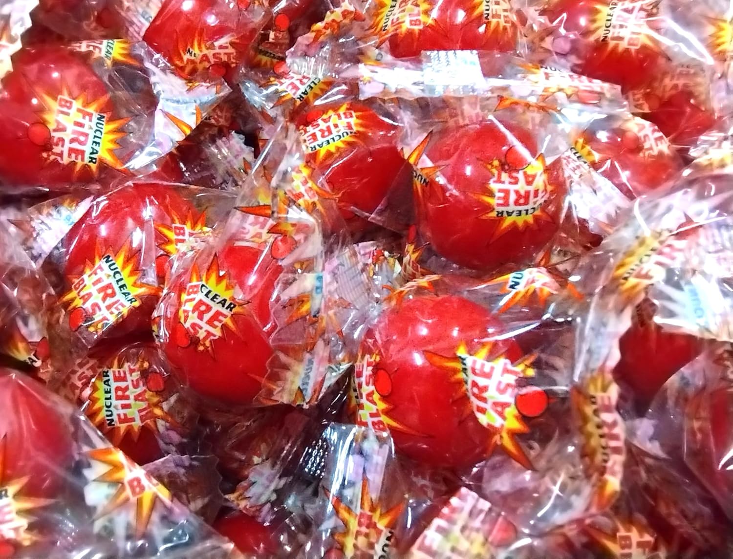 Amazon.com : Nuclear Fire Blast Balls - 2 lbs of Hot Spicy Fire Fresh Individually Wrapped ...