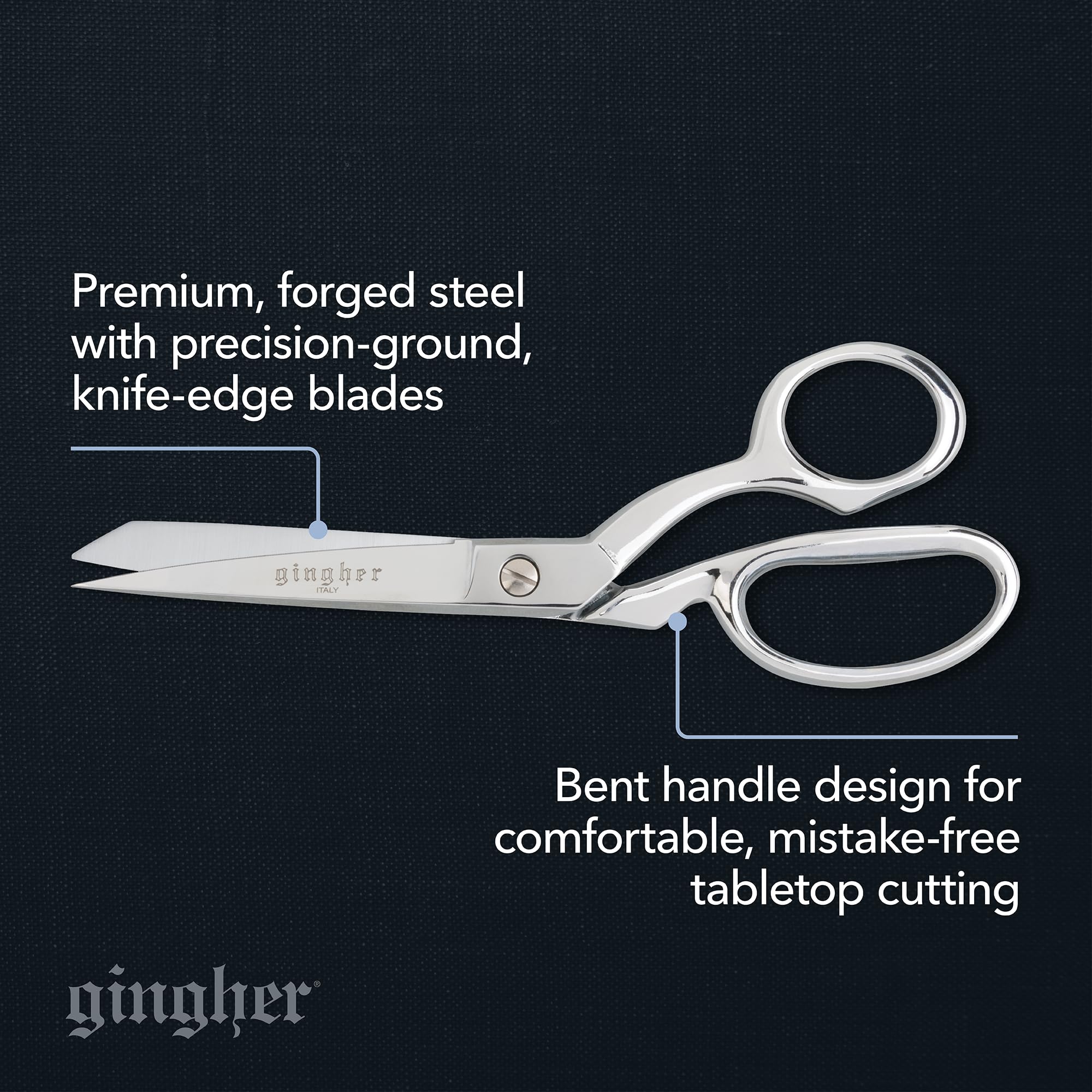 Snapklik.com : Gingher 8" Serrated Dressmakers Fabric Scissors