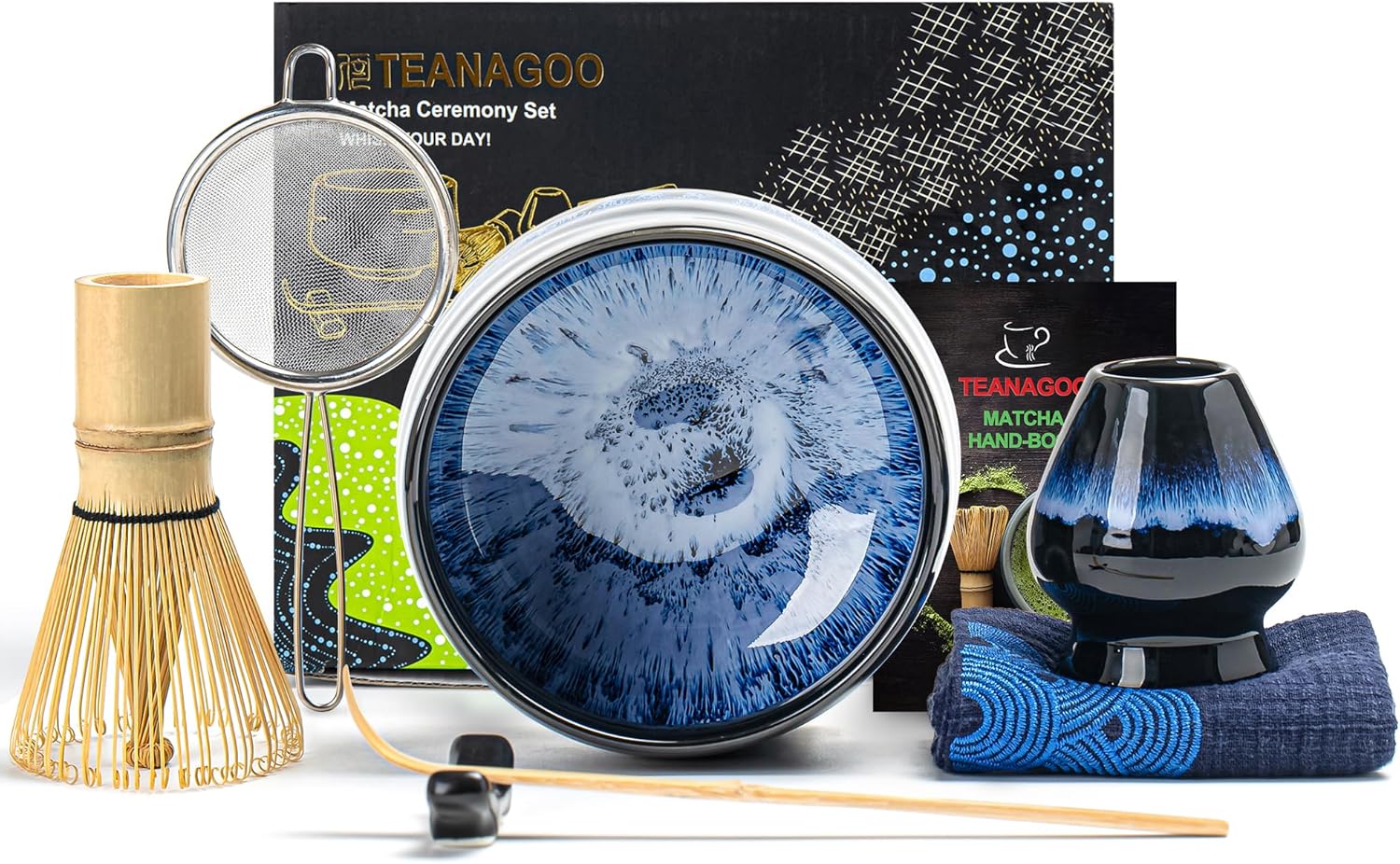 Amazon.com: TEANAGOO 7 Pcs Matcha Whisk Set, Matcha Set for Ceremony ...