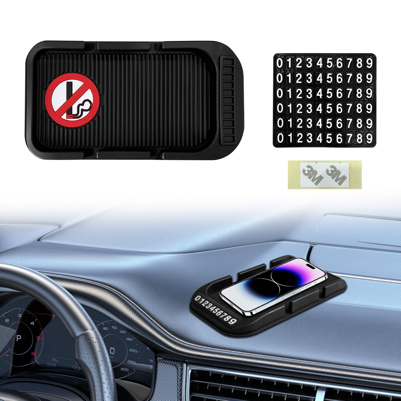 Amazon.com: Lecctso Car Dashboard Cell Phone Holder, Silicone Anti-Slip ...