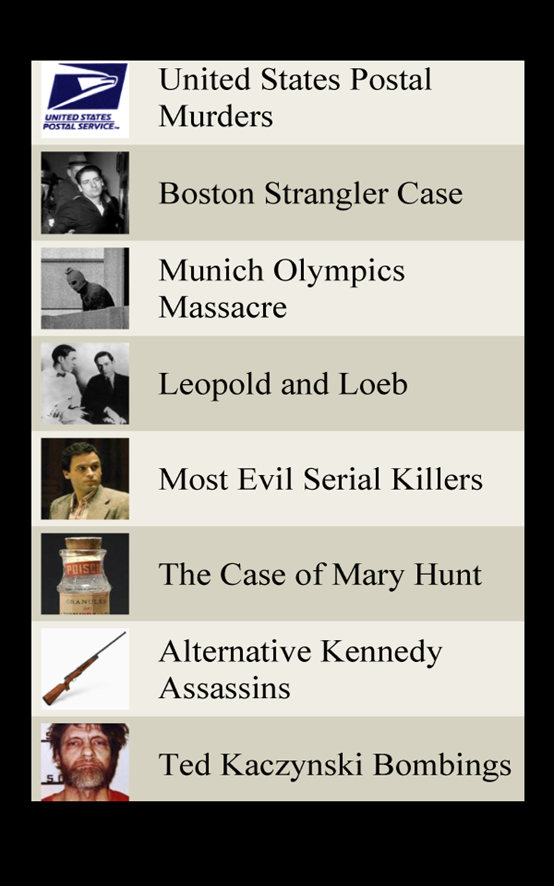 Murder Lists - App on Amazon Appstore