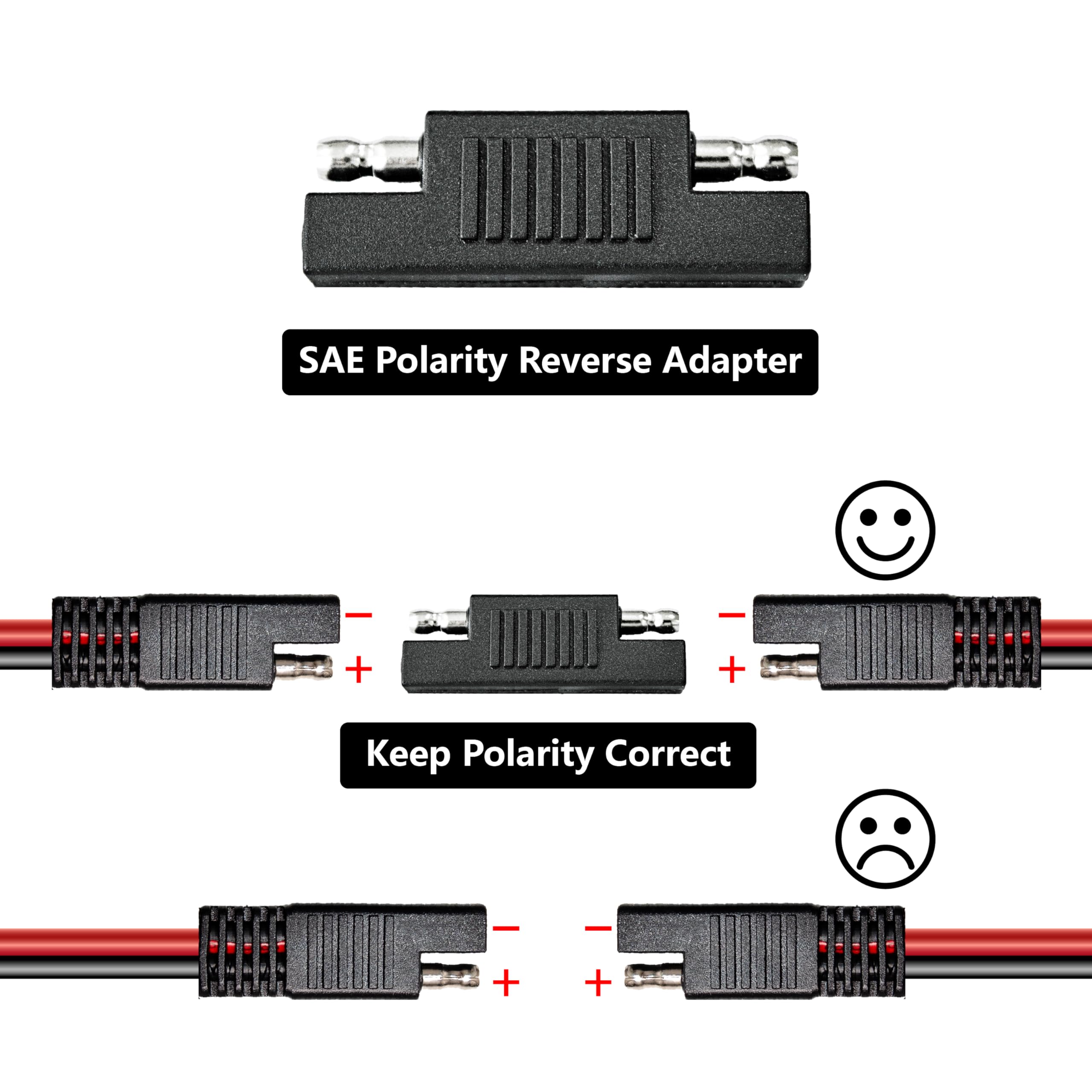 Snapklik.com : 16AWG 12FT Battery Charger Cable, SAE To SAE Terminal ...