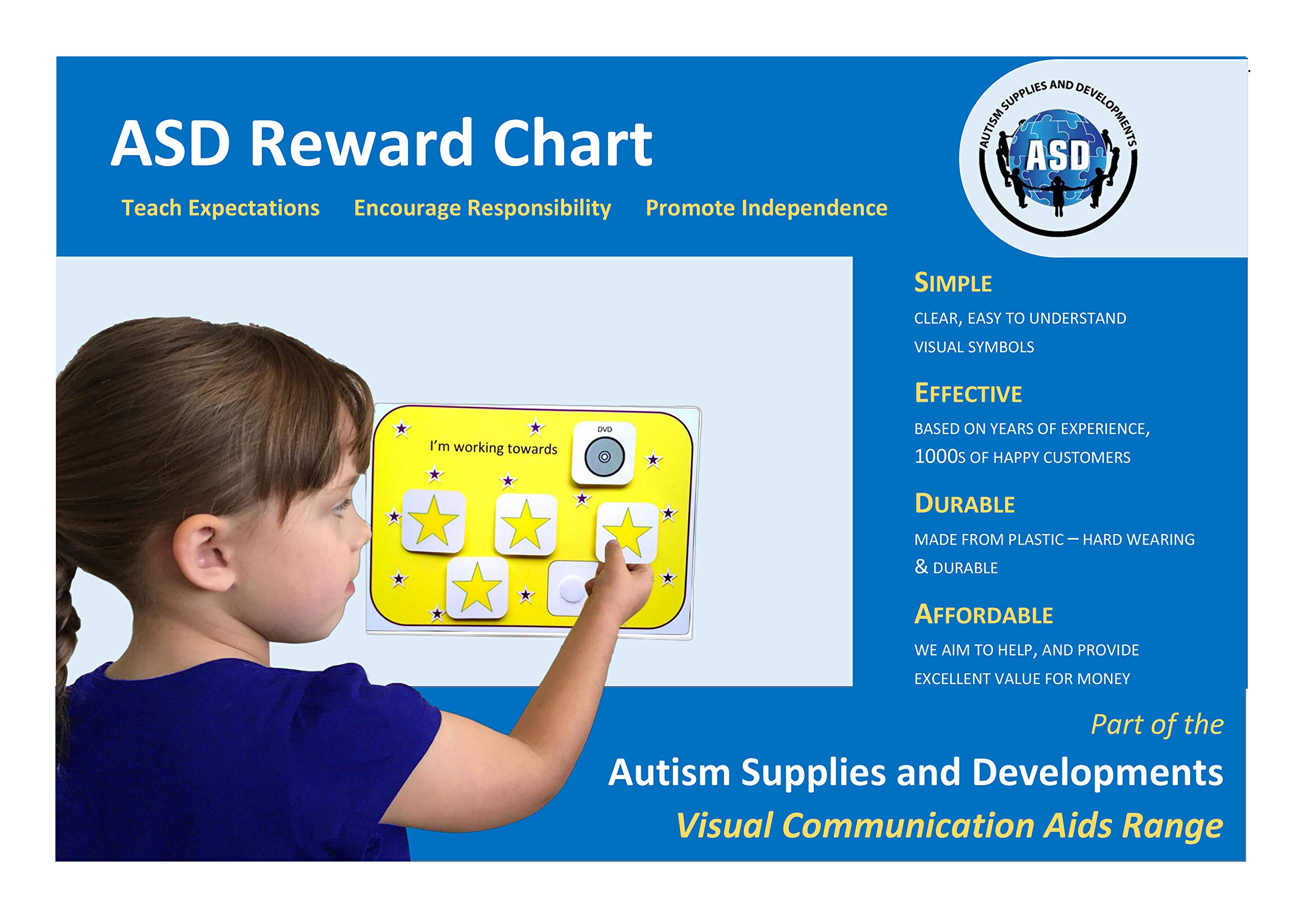 Buy Reward Chart – Reusable Behaviour Management Visual Symbol Sticker ...