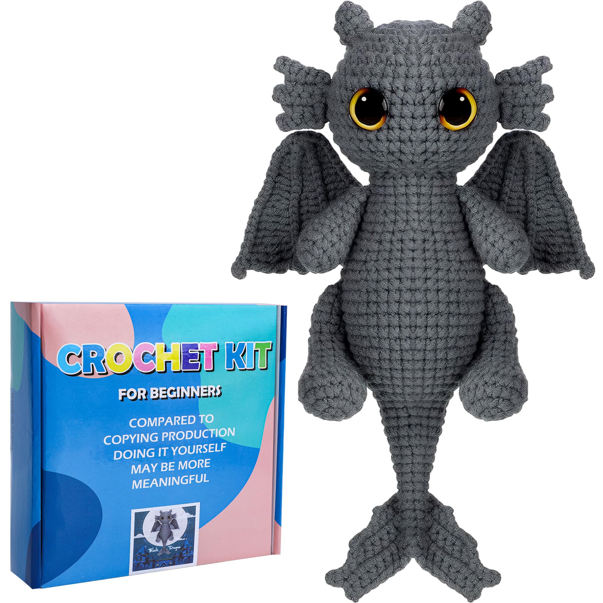 Amazon.com: Crochet Kit for Beginners, Crocheting Dragon Kits with Step ...
