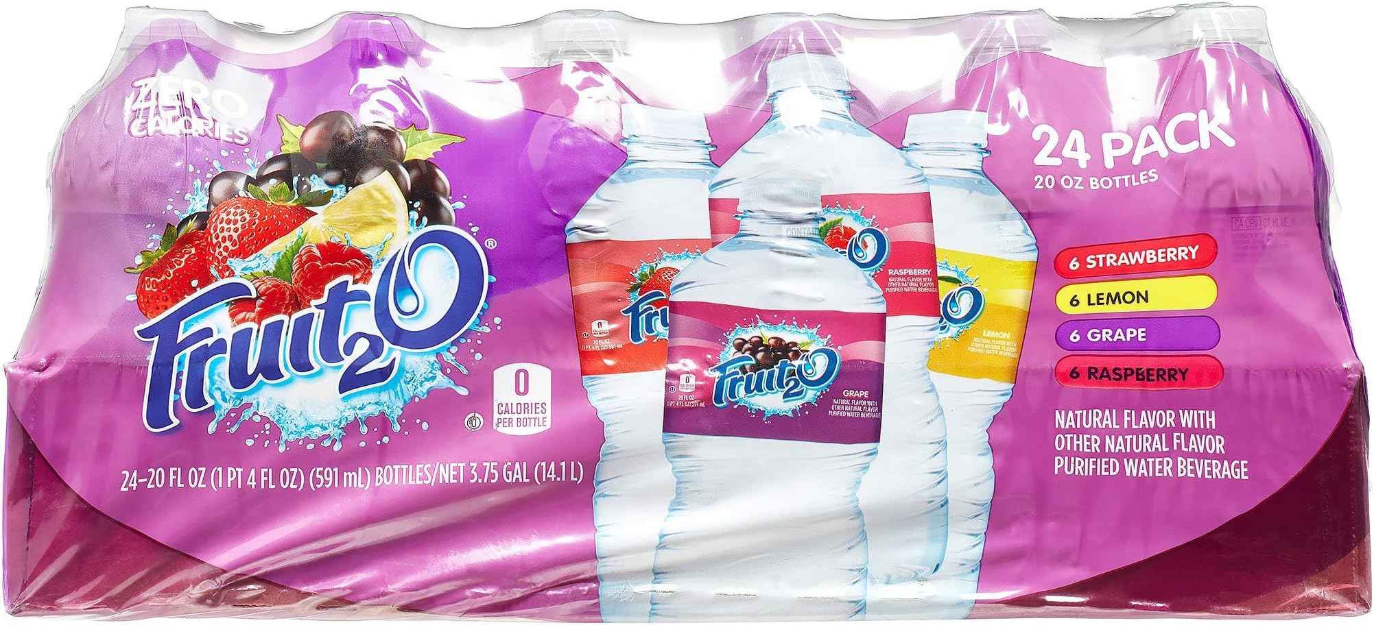 Amazon.com : Fruit2O Zero Calorie Flavored Water 20 Piece Variety Pack ...