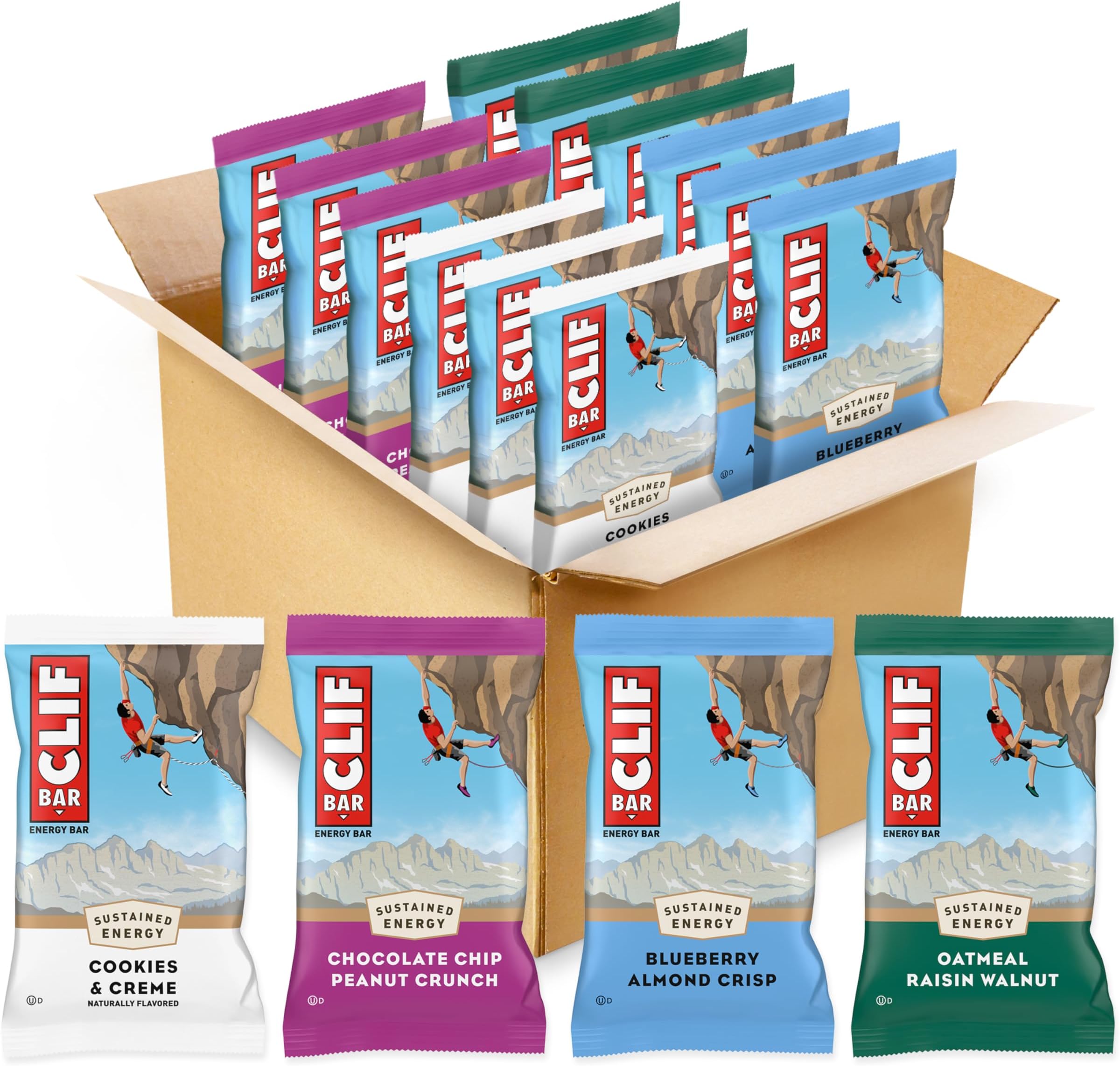 Amazon.com : CLIF BAR - Variety Pack - 4 Flavors - Made with Organic ...