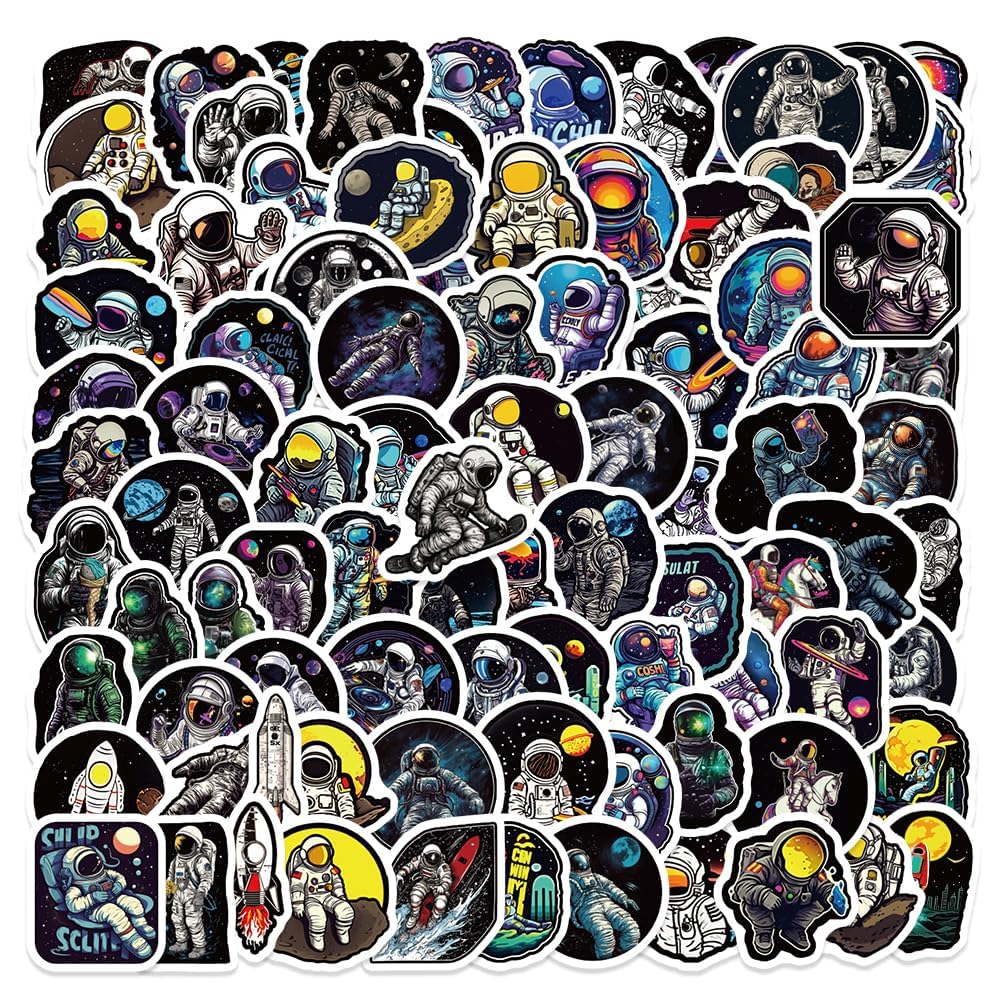 Amazon.com: Space Stickers for Kids,Astronaut Cartoon Stickers, Vinyl ...