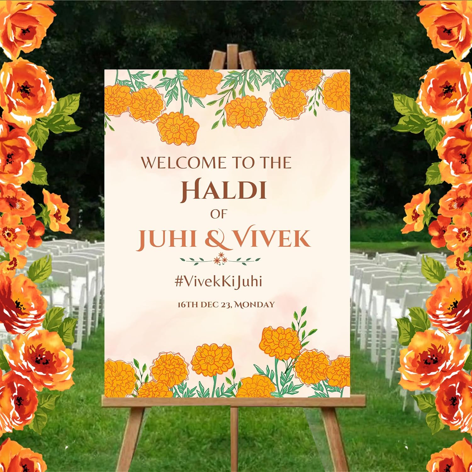 Amazon.com: Theme My Party Customised Indian Traditional Haldi Ceremony ...