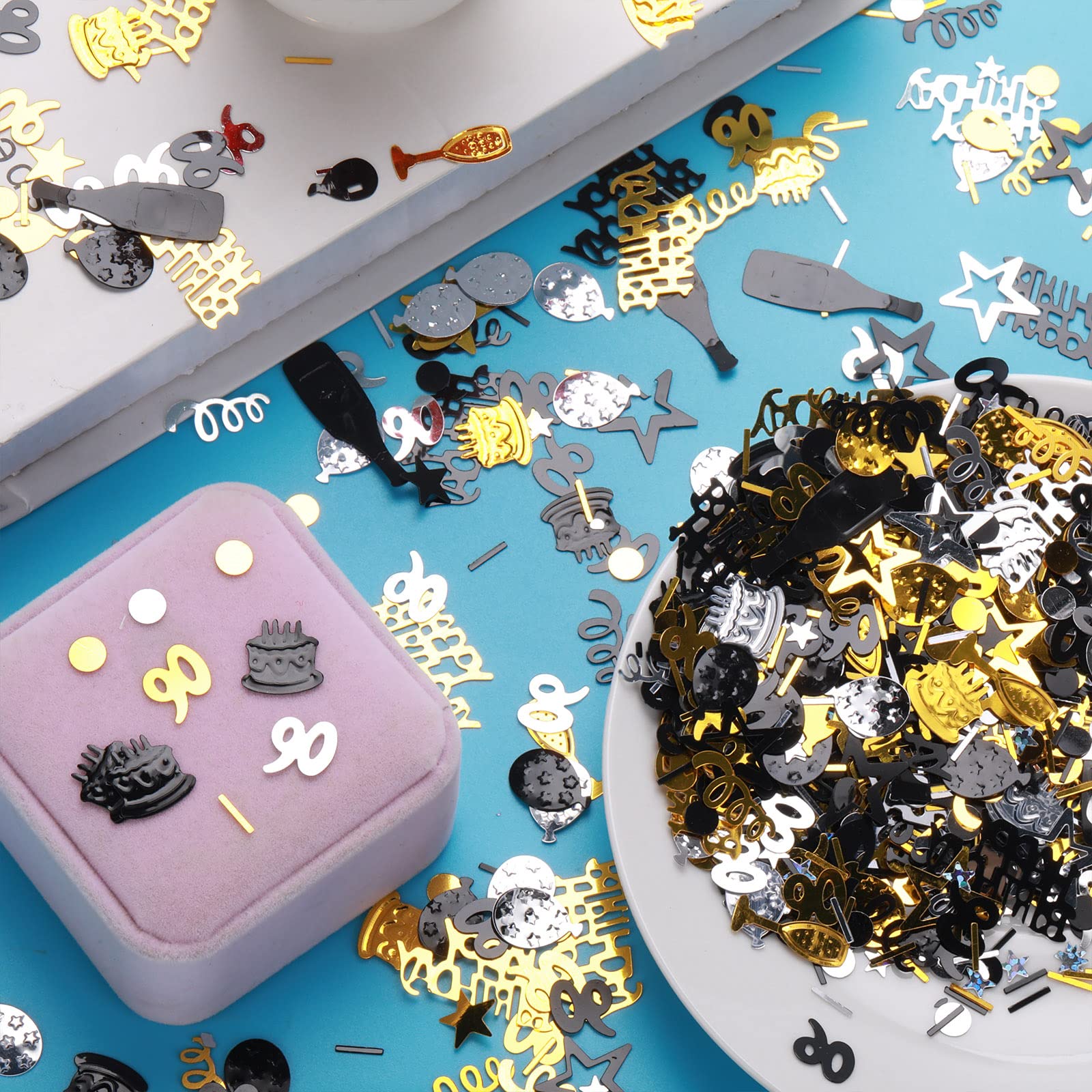 Snapklik.com : 3000 Pieces Birthday Confetti Number 90 Glitter Confetti ...