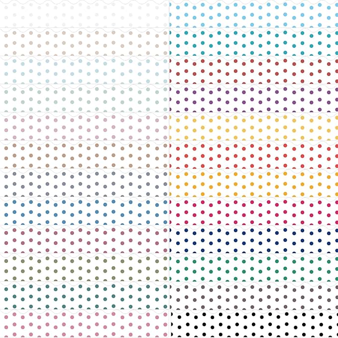 Amazon.com: 288 Feet Polka Dot Bulletin Board Borders Dots Scalloped ...
