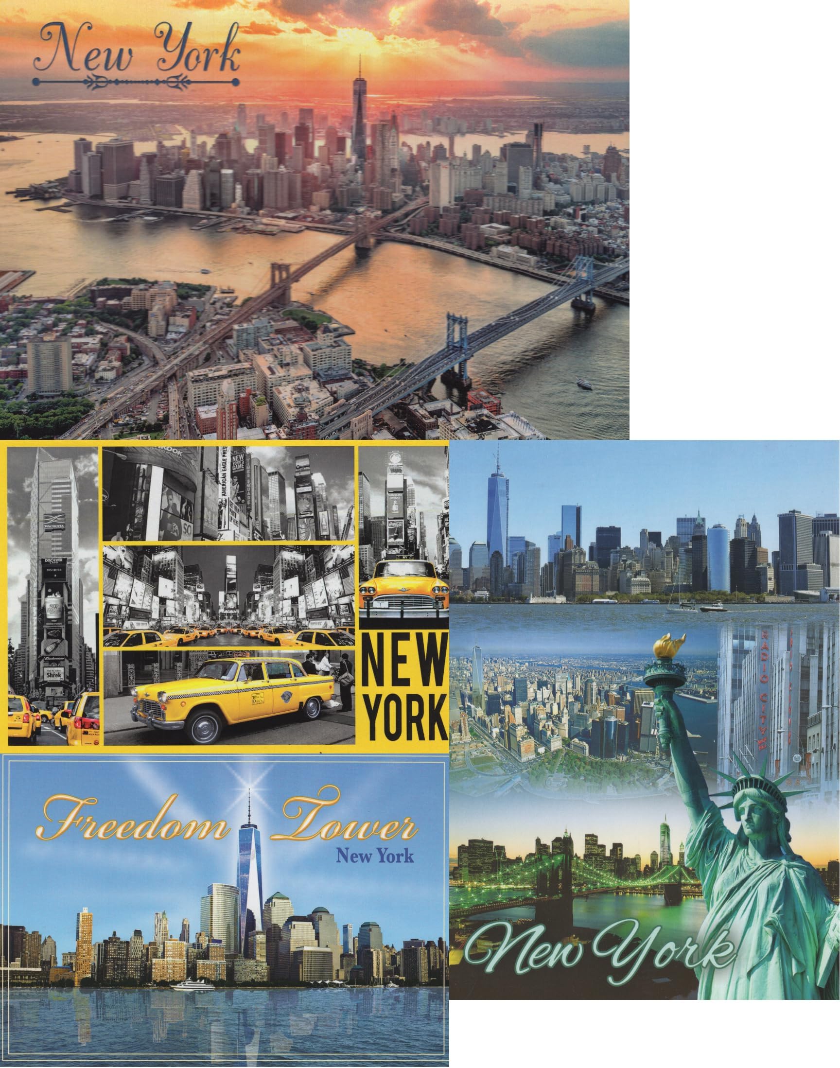 Amazon.com : PCF Souvenirs New York City Postcard Pack of 4 Postcards ...