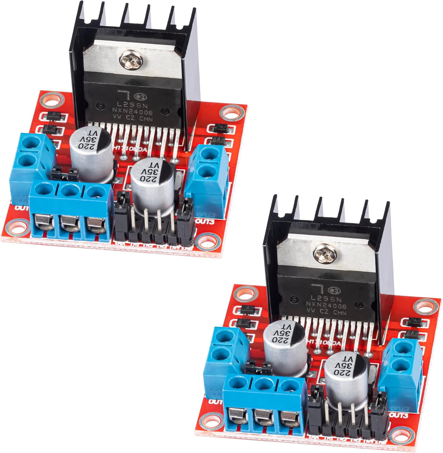 Amazon.com: JTAREA L298N H Bridge Stepper Motor Driver Module DC Motors ...