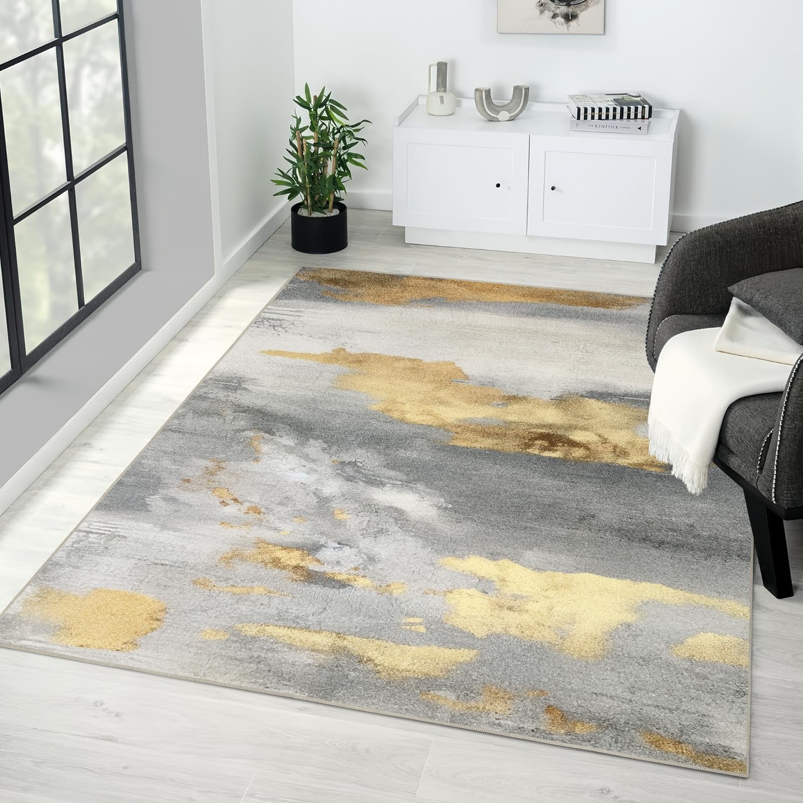Amazon.com: SAFAVIEH Horizon Shag Collection Area Rug - 3' Square, Grey ...