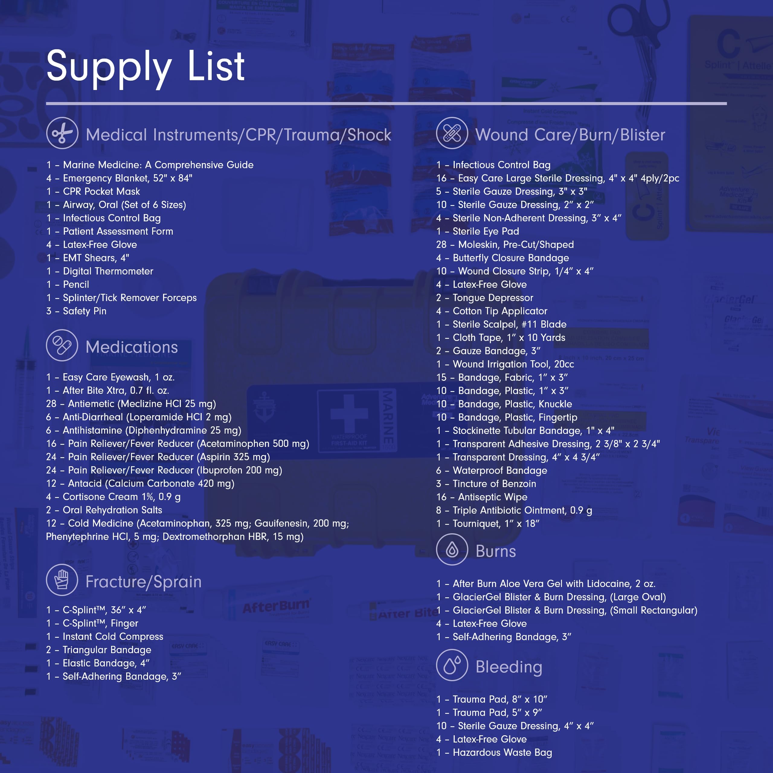 Snapklik.com : Adventure Medical Kits Marine Series Medical Kit - 1500 ...