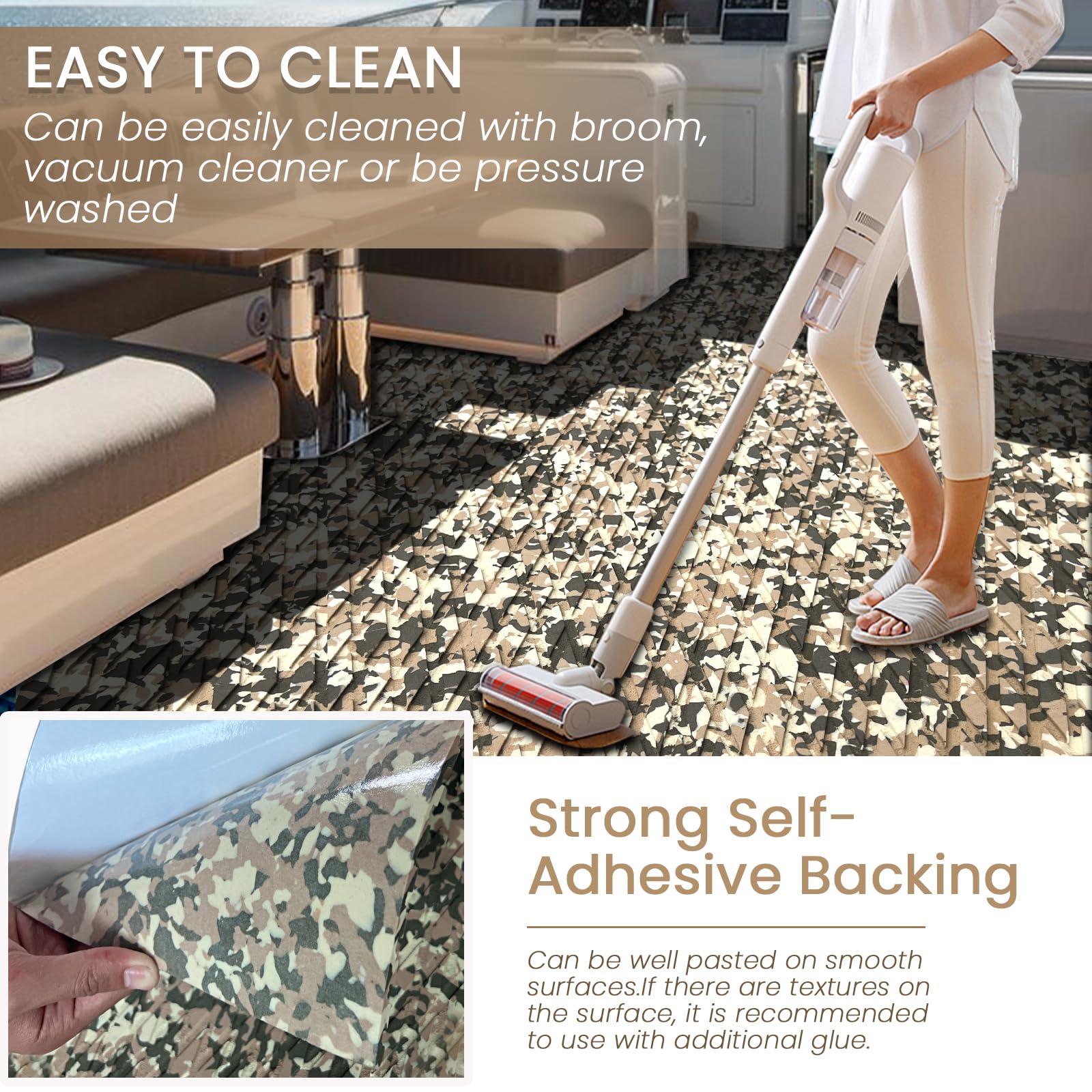 Snapklik.com : Camo Boat Flooring EVA Foam 47.2"x94.4" Self-Adhesive ...