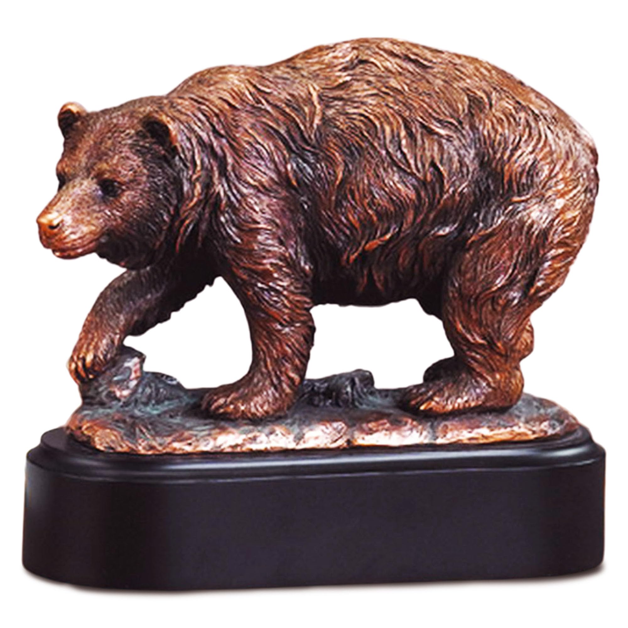 Amazon.com: Walking Bear Statue - Bronze : Home & Kitchen