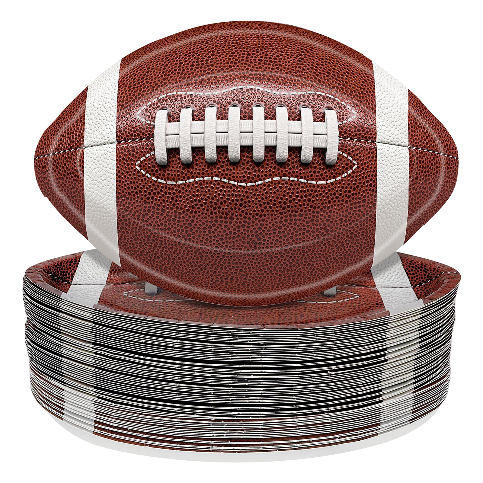 Amazon.com: RGQSUN 60 Pcs Football Paper Plates 9.4 inch Football Party ...