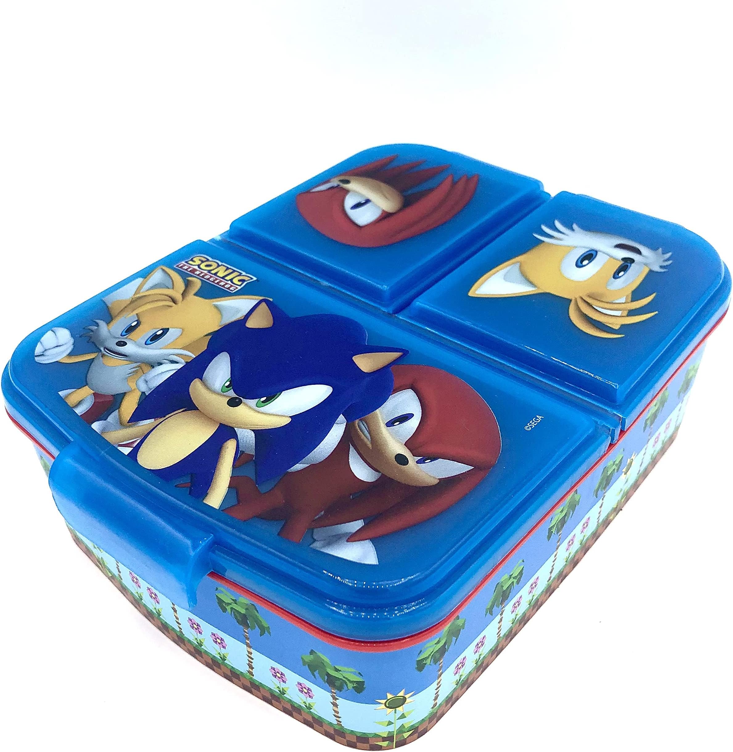 Stor - Sonic Lunchbox - School Travel Lunch Food Box - 3 Compartiment ...