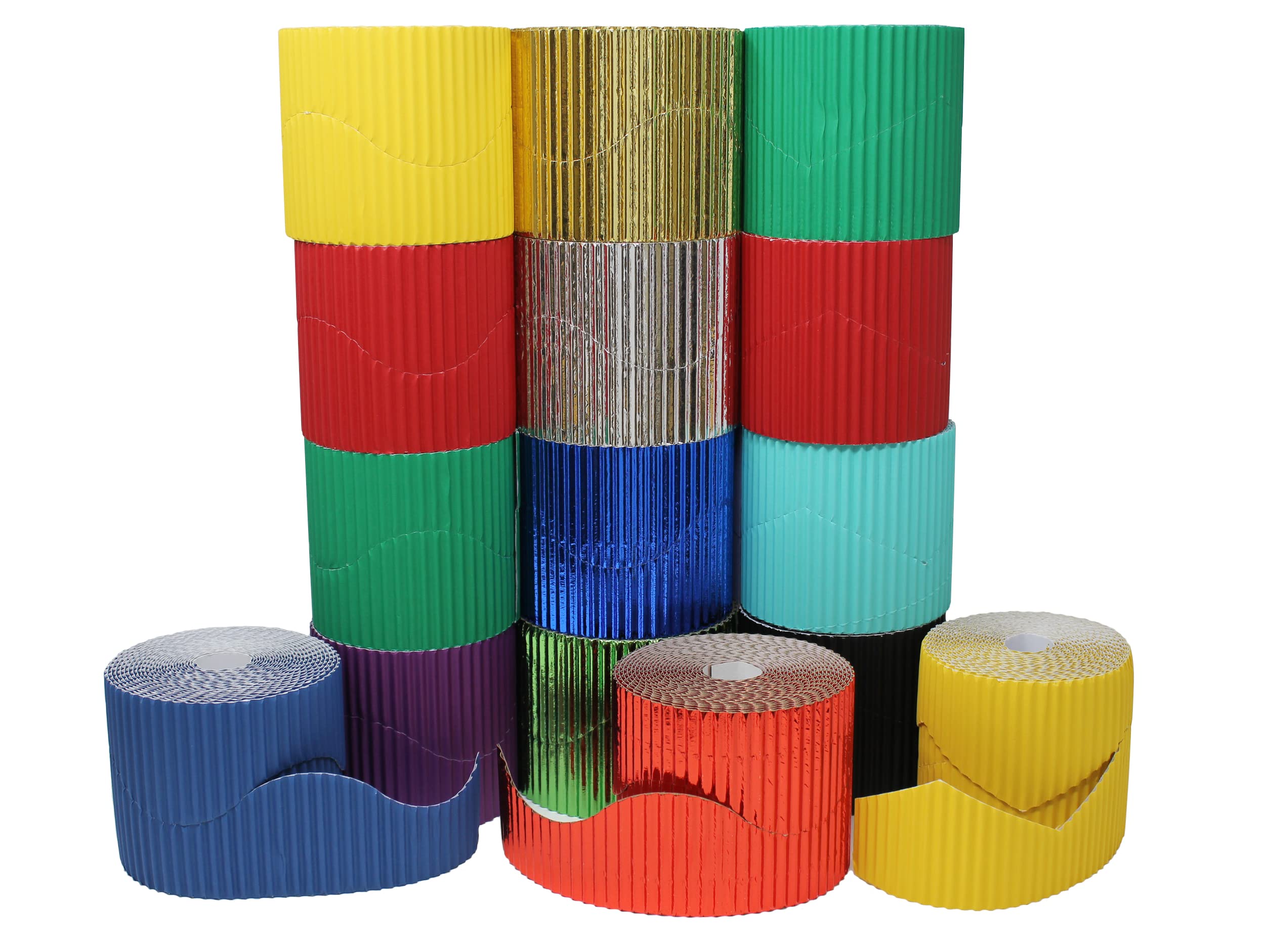 Bright Ideas Pk15 Assorted Edge Corrugated Border Rolls School Displays ...