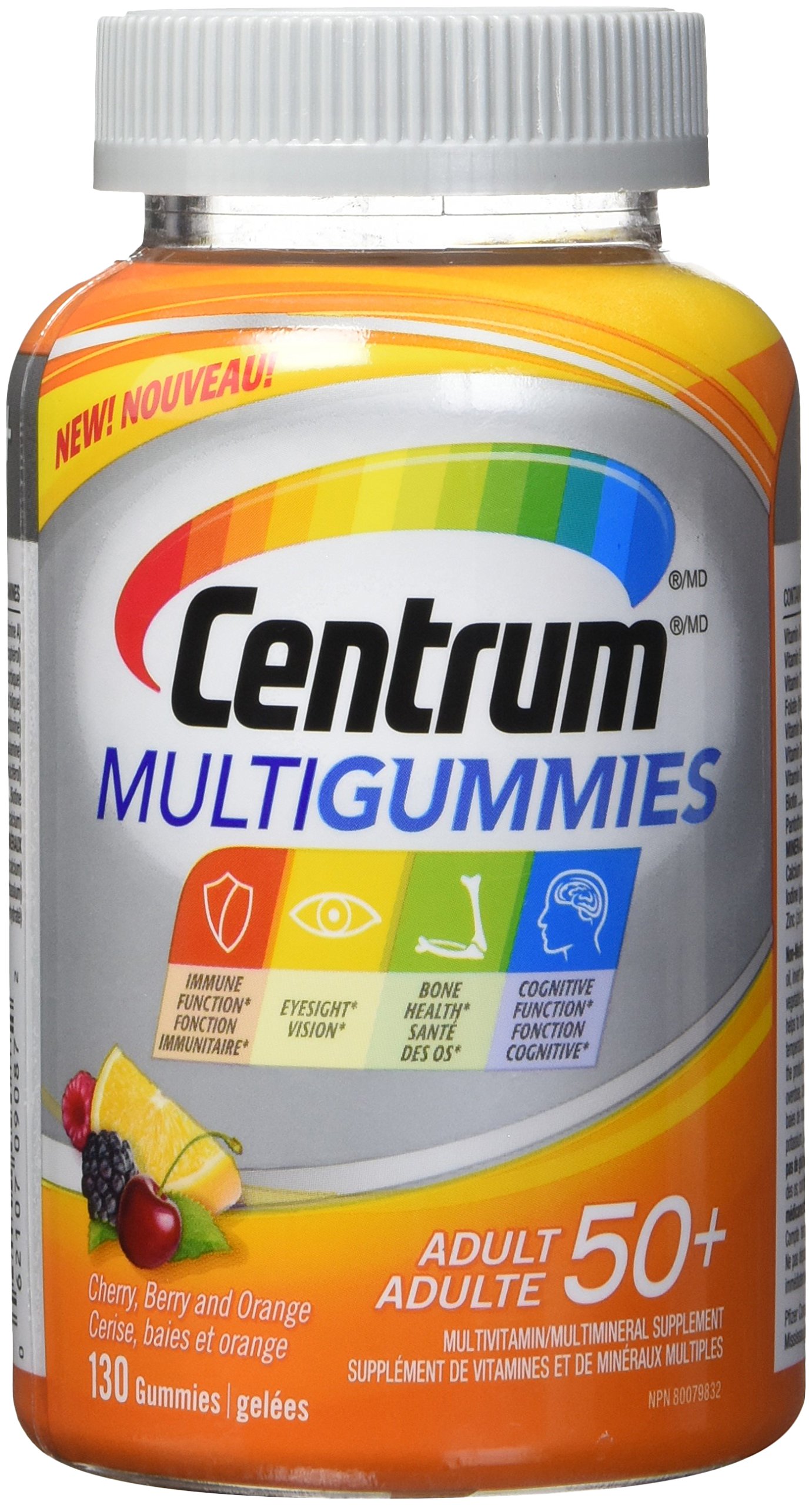 Centrum MultiGummies, Adult 50 Plus Multivitamins/Minerals Gummies for ...