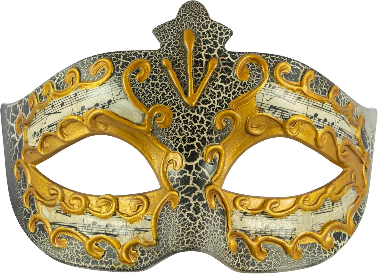 Fancy Cactus Venetian MASQUERADE Mask | GOLD Musical Notes | Unisex ...