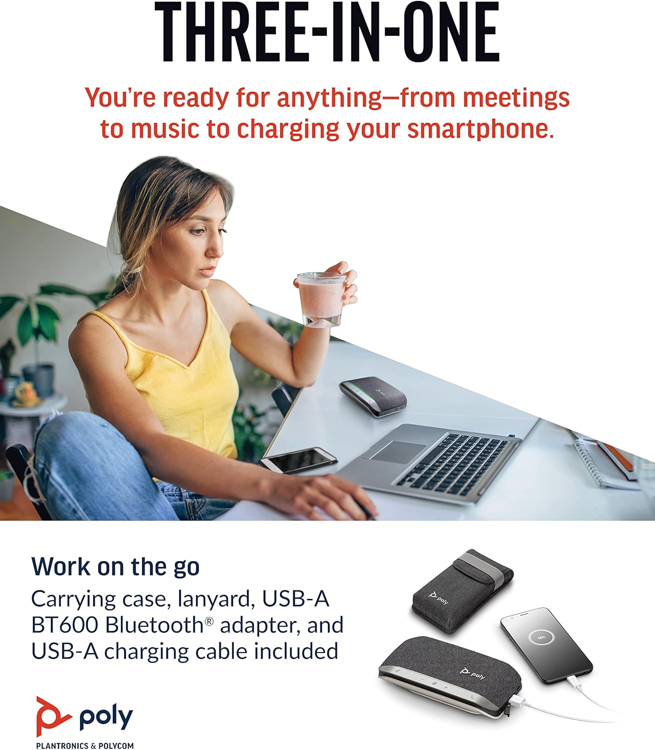 Buy Poly (Plantronics + Polycom) Sync 20+ Bluetooth Speakerphone ...