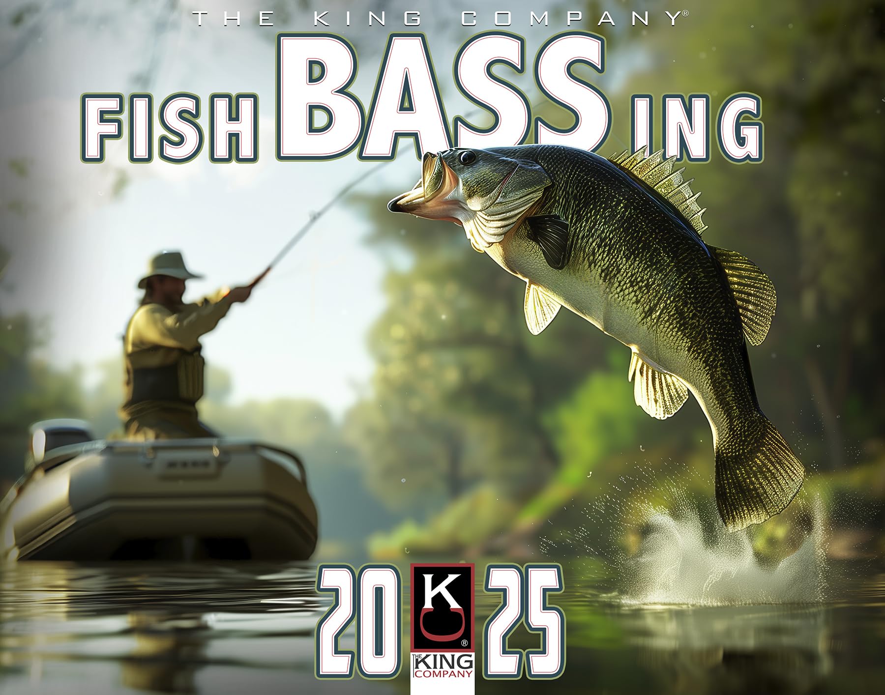Amazon.com: 2025 Bass Fishing Wall Calendar 16-Month X-Large Size 14x22 ...
