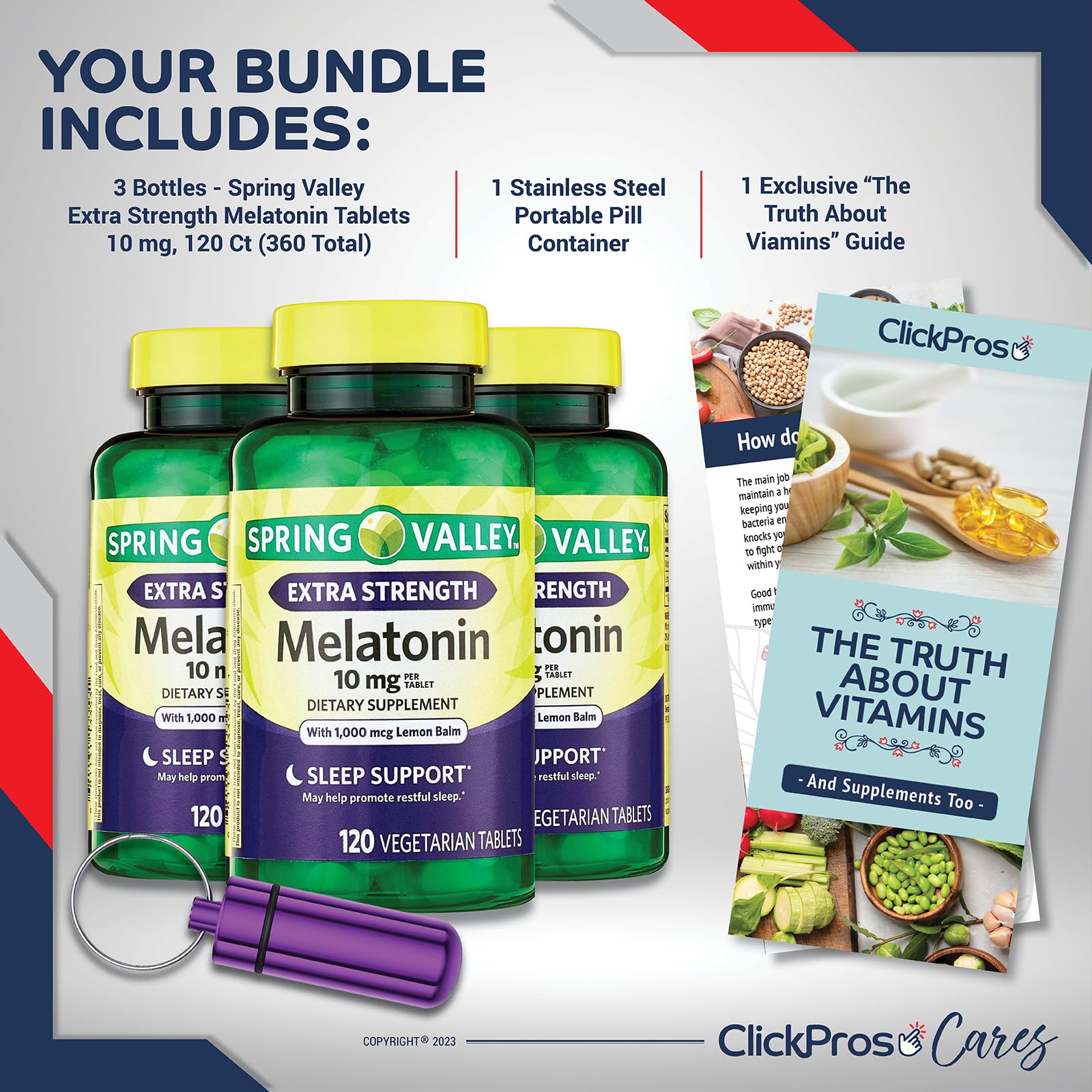Snapklik.com : Spring Valley Extra Strength Melatonin Tablets Dietary ...