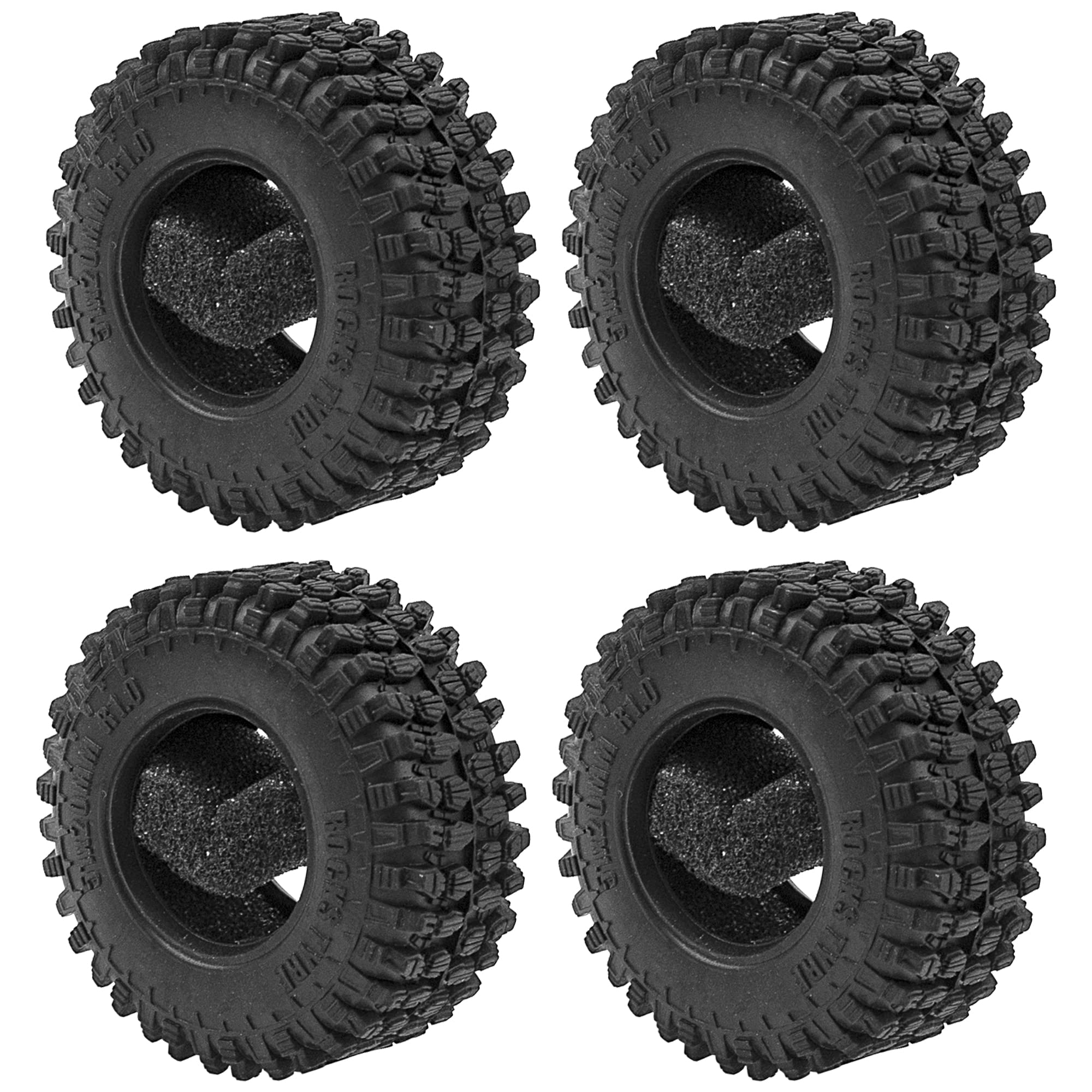 Amazon.com: 4Pcs ShareGoo 1.0" RC Crawler Tires Micro Rubber Tires ...