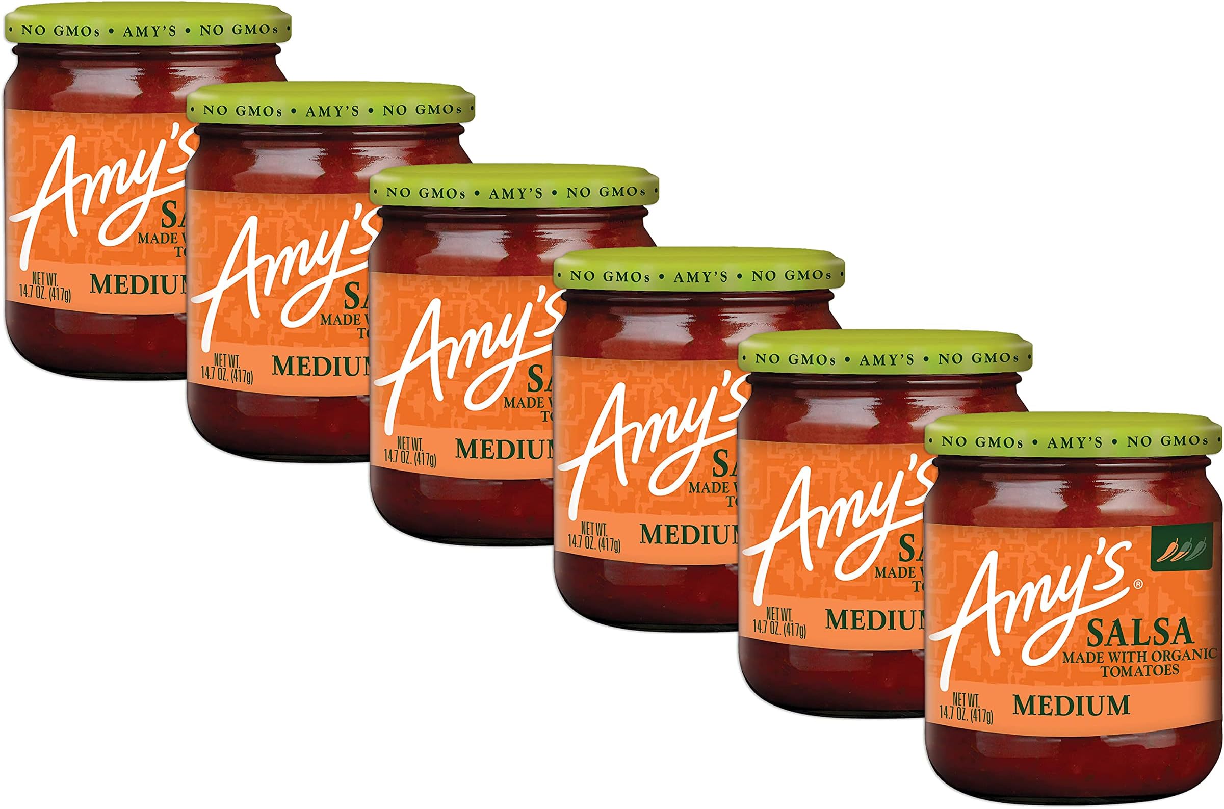 Amazon.com: AMYS SALSA MEDIUM GF ORG, 14.7 OZ (Pack of 6)